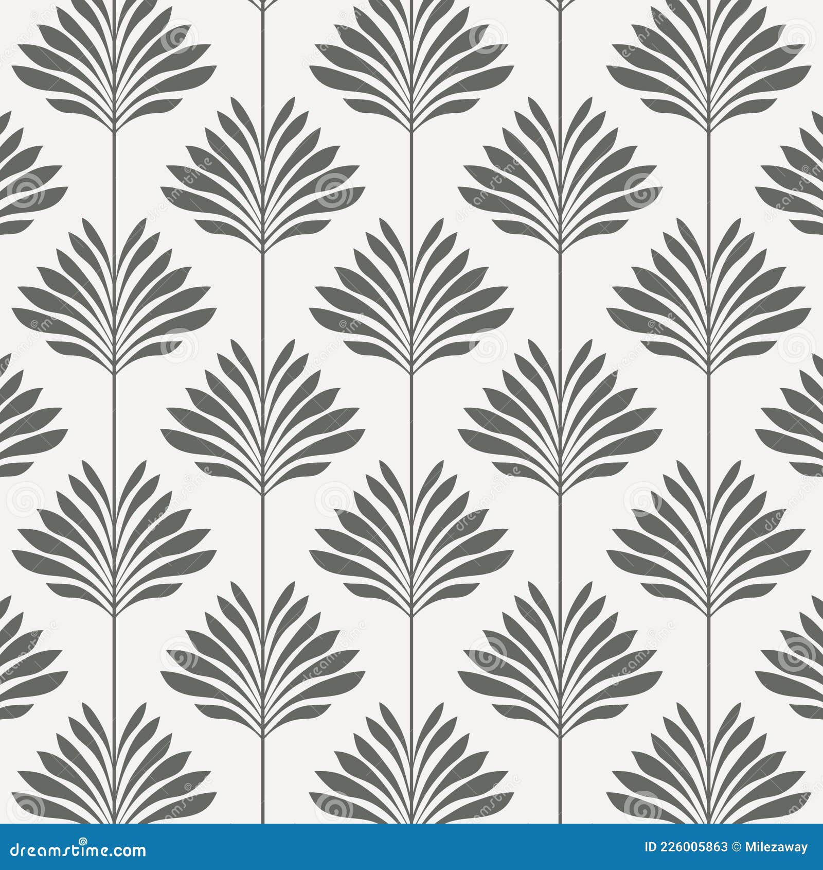 Flower Petal or Leaves Geometric Pattern Vector Background. Repeating ...