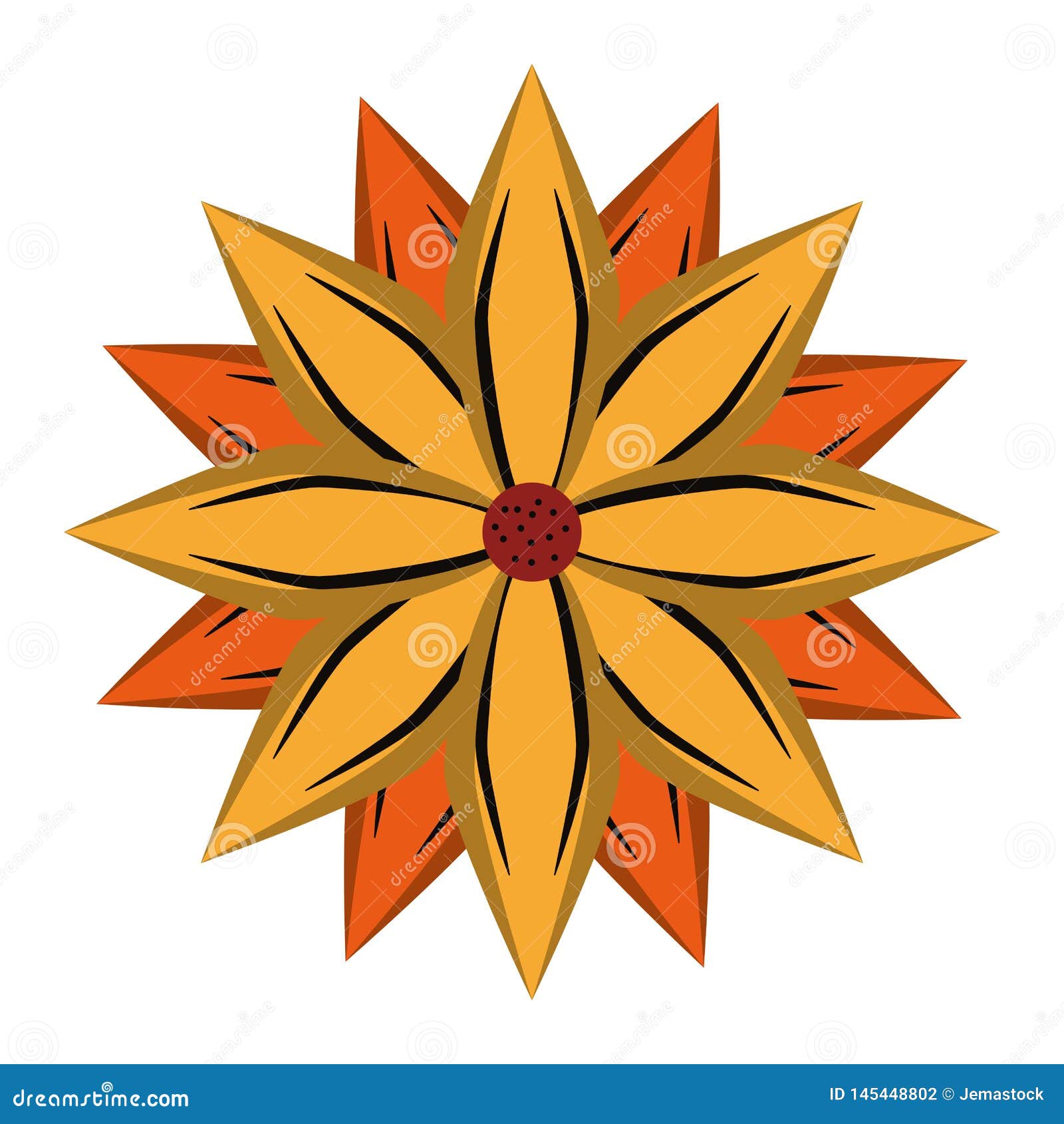 Flower petals cartoon stock vector. Illustration of object - 145448802