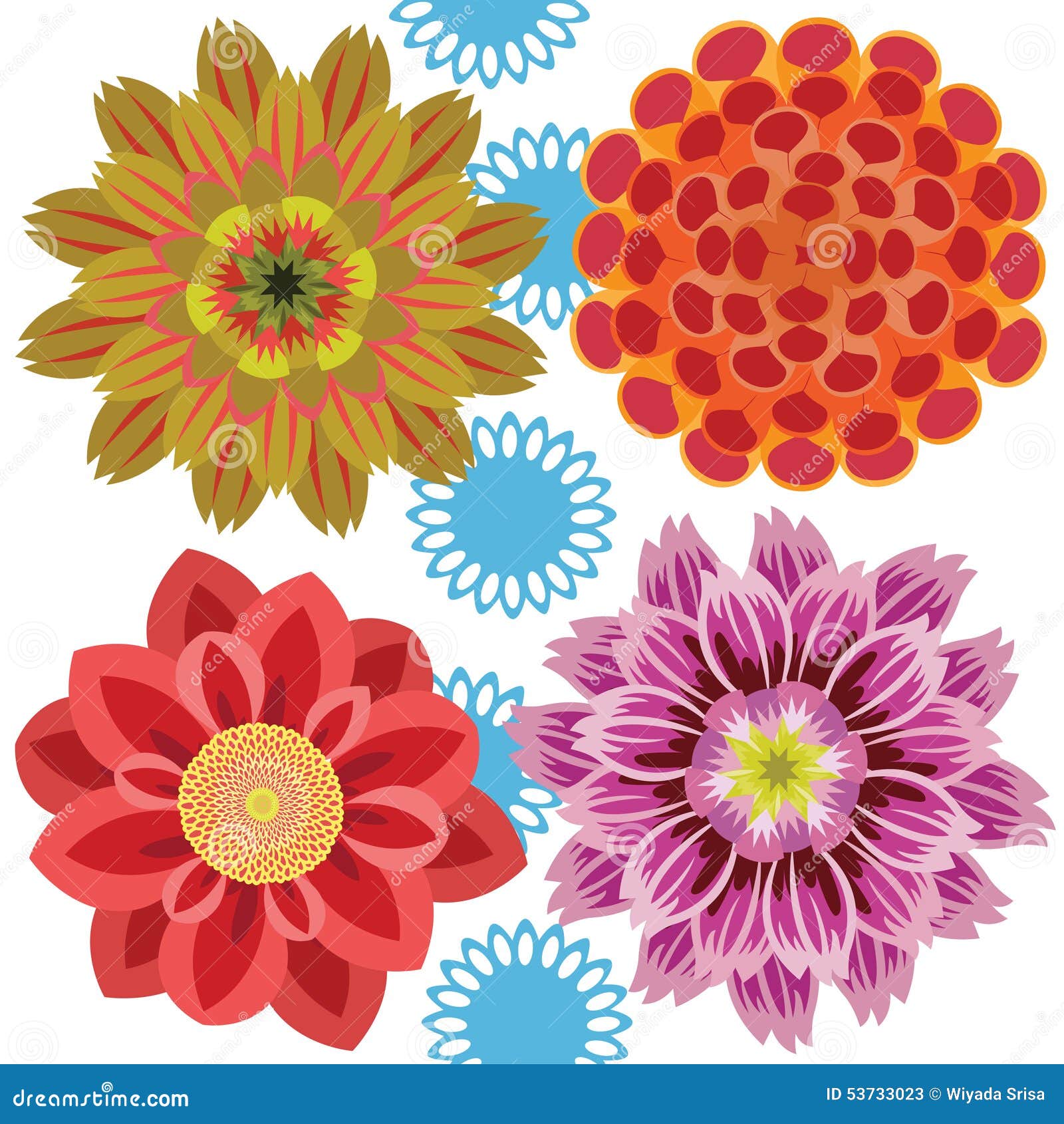 Flower petals complex stock illustration. Illustration of head - 53733023