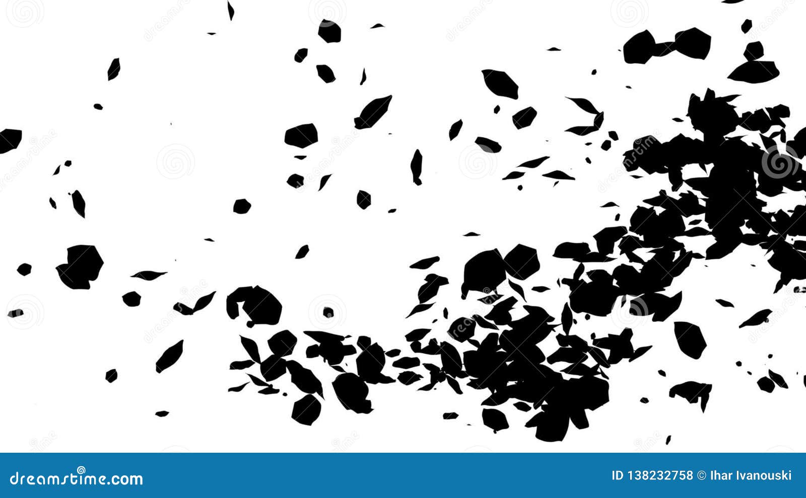 Falling Black Rose Petals