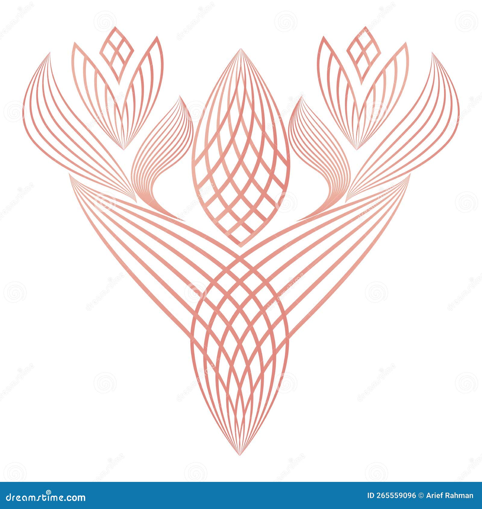 Beautiful Flower Petals, Flower Line Design Stock Vector - Illustration ...