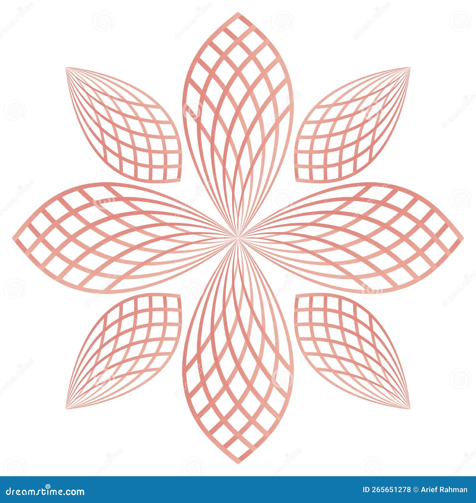 Beautiful Flower Petals, Flower Line Design Stock Vector - Illustration ...