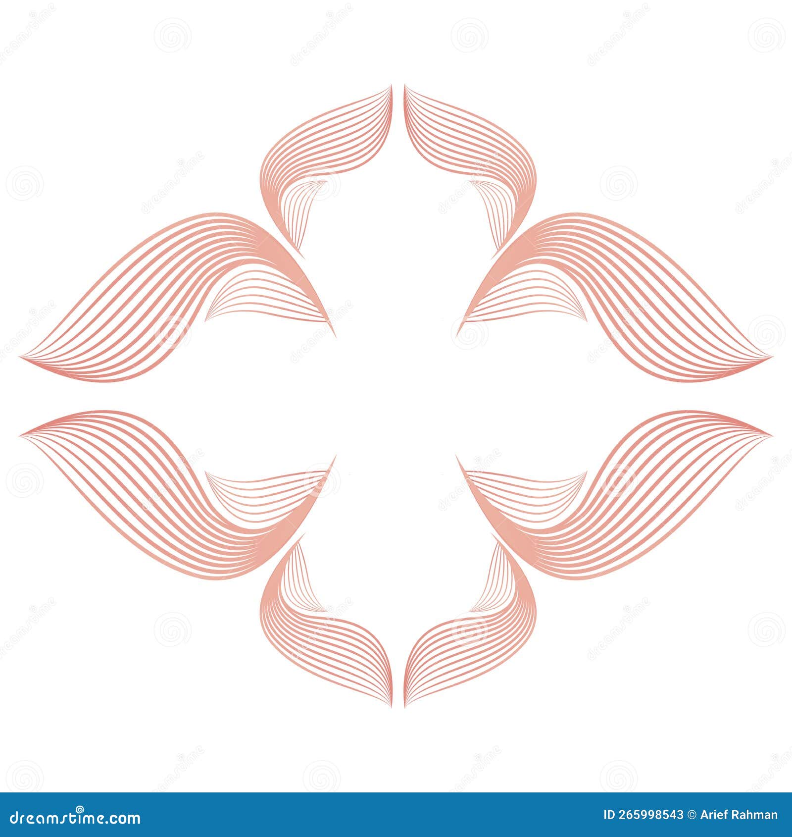 Beautiful Flower Petals, Flower Line Design Stock Vector - Illustration ...