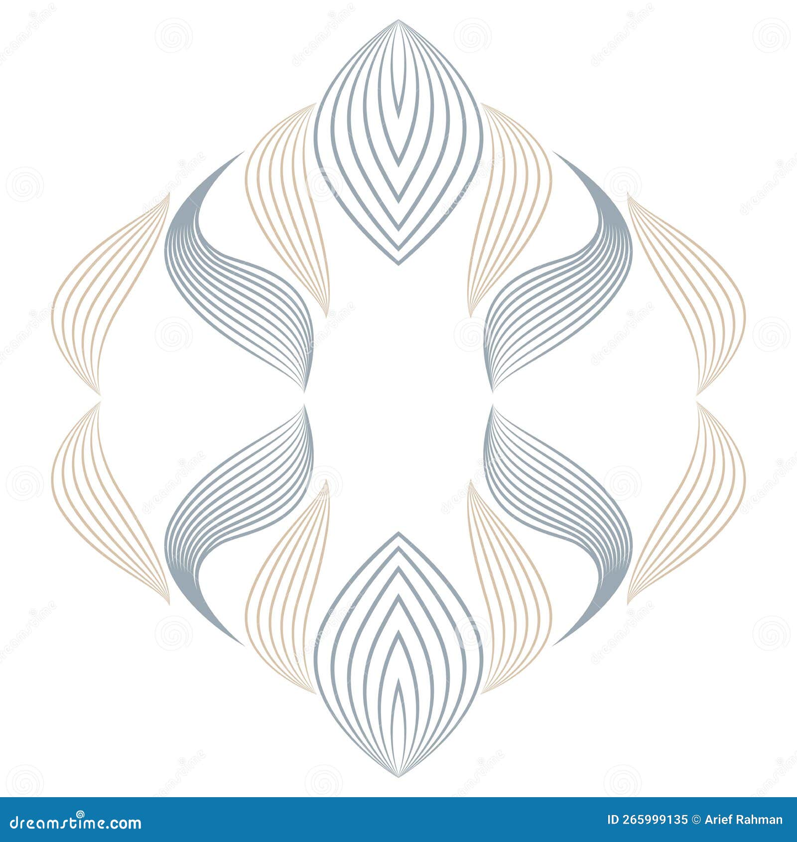 Beautiful Flower Petals, Flower Line Design Stock Vector - Illustration ...
