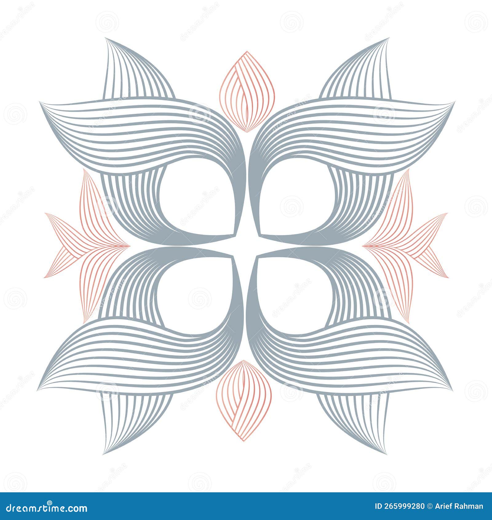 Beautiful Flower Petals, Flower Line Design Stock Vector - Illustration ...