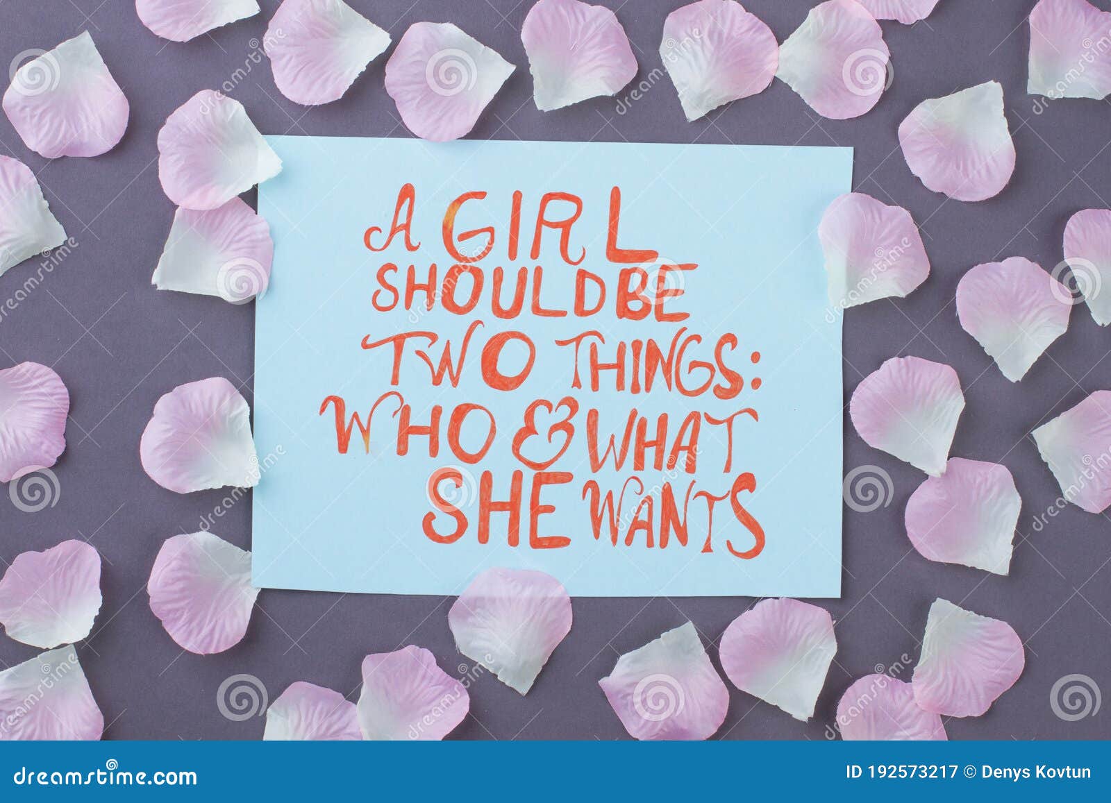 Flower Petals and Pattern with Handwriting Words. Stock Image - Image ...