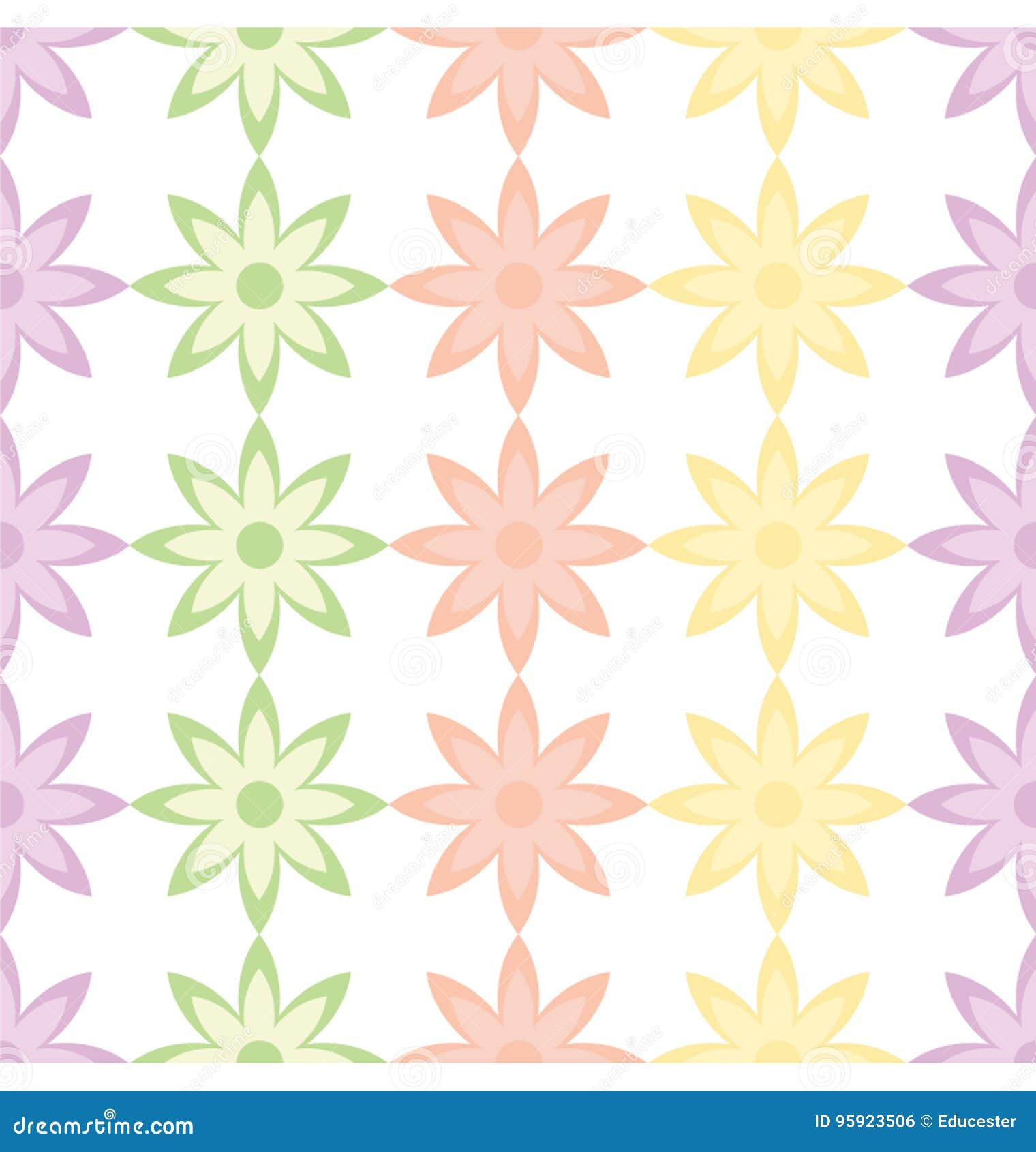 Flower and Petals Seamless Design Background Stock Illustration ...