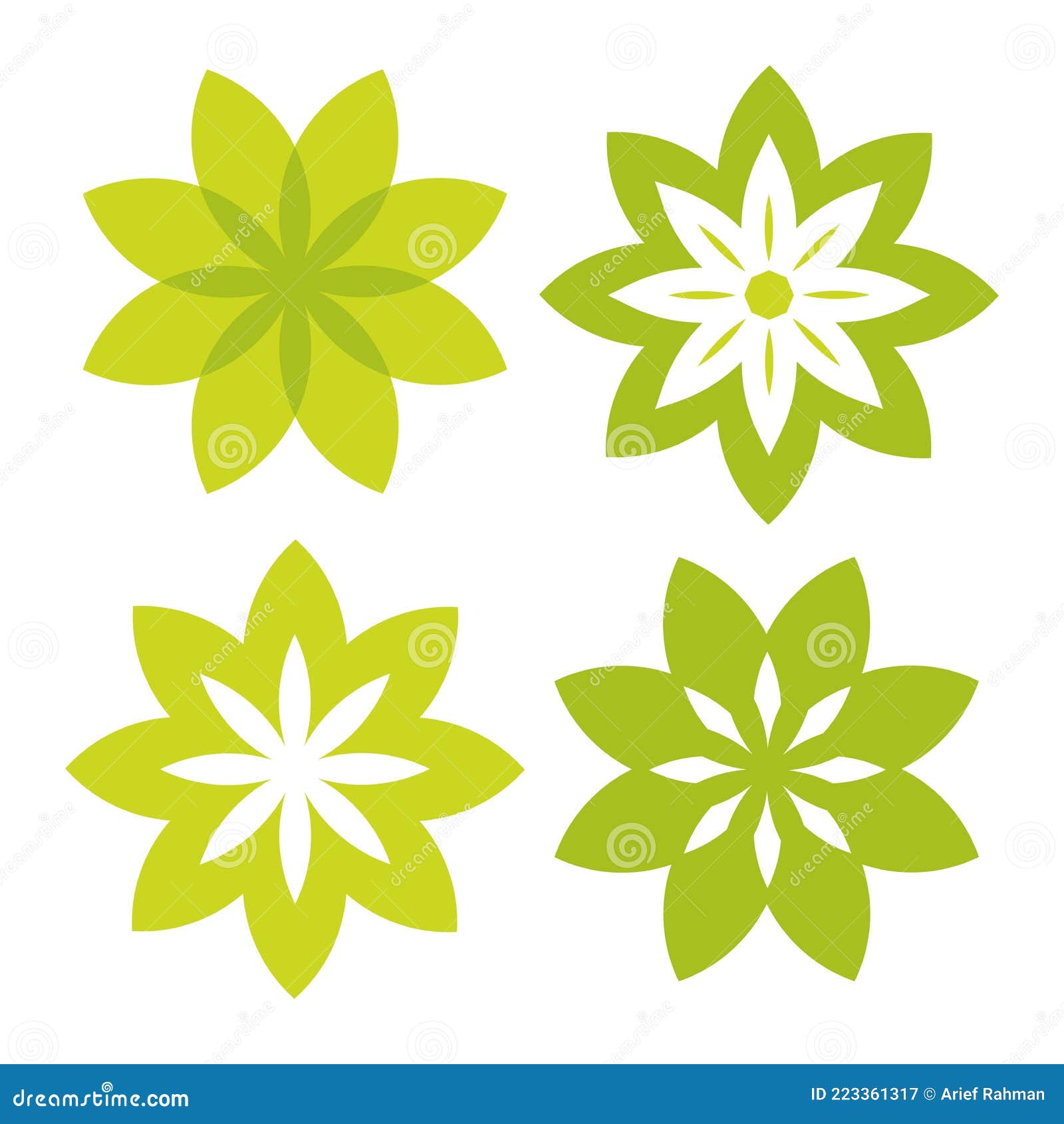 Flower Petals Shape Design. Beautiful Flower Petals Illustration Stock ...