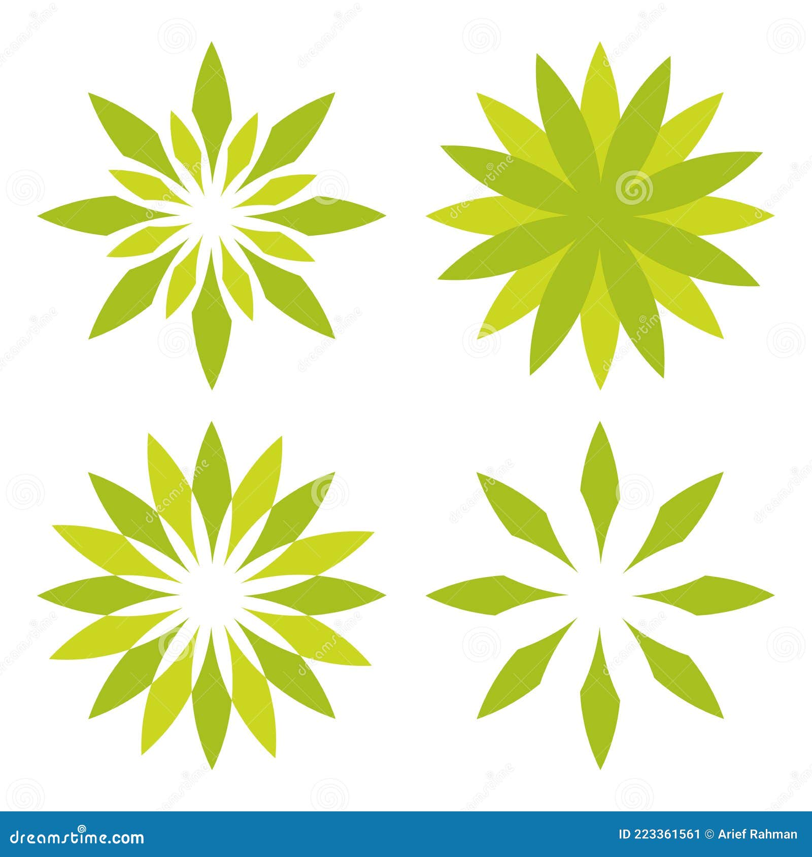 Flower Petals Shape Design. Beautiful Flower Petals Illustration Stock ...