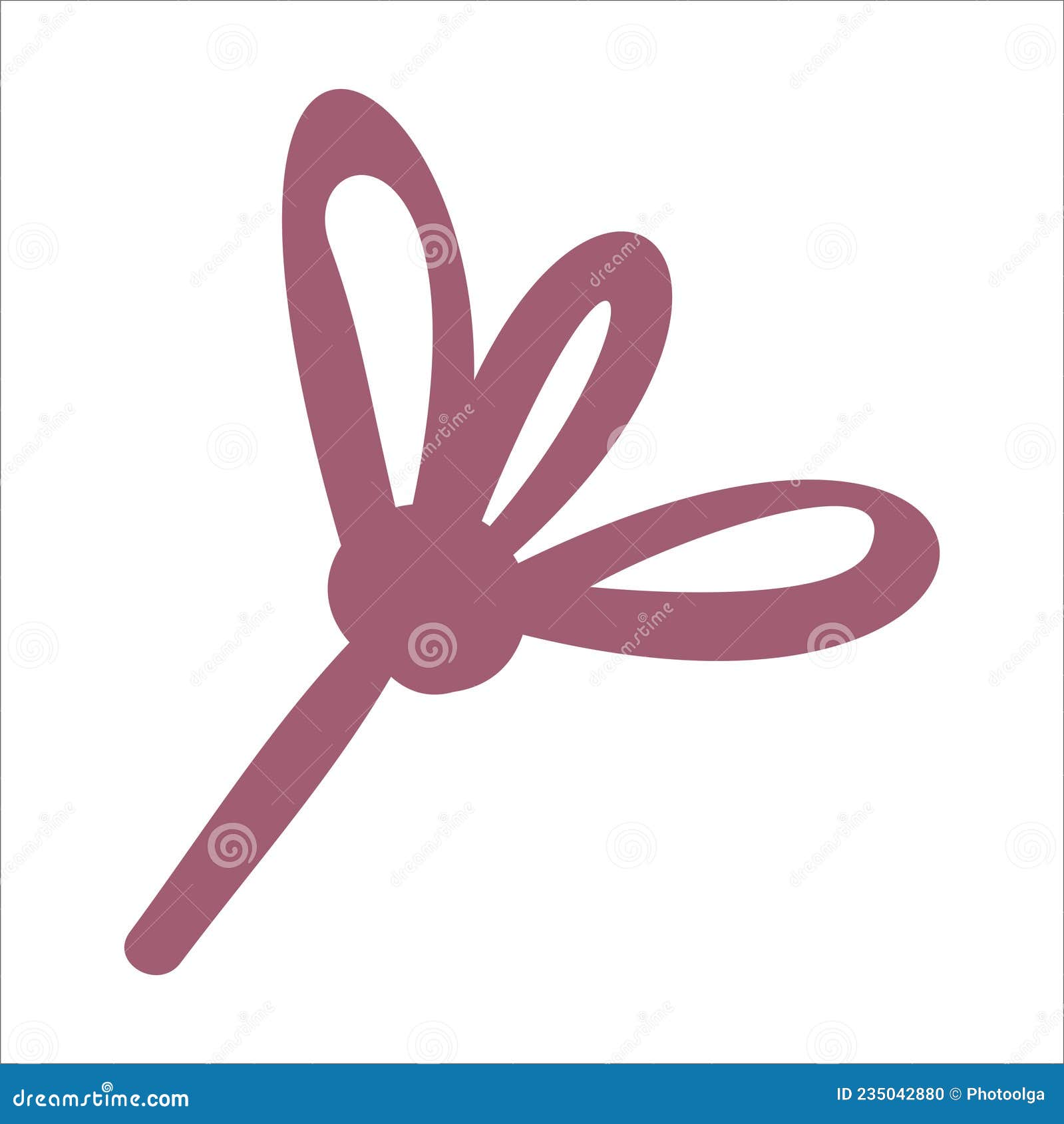 Flower with Petals. Stylized Simple Flower Vector Illustration Stock ...