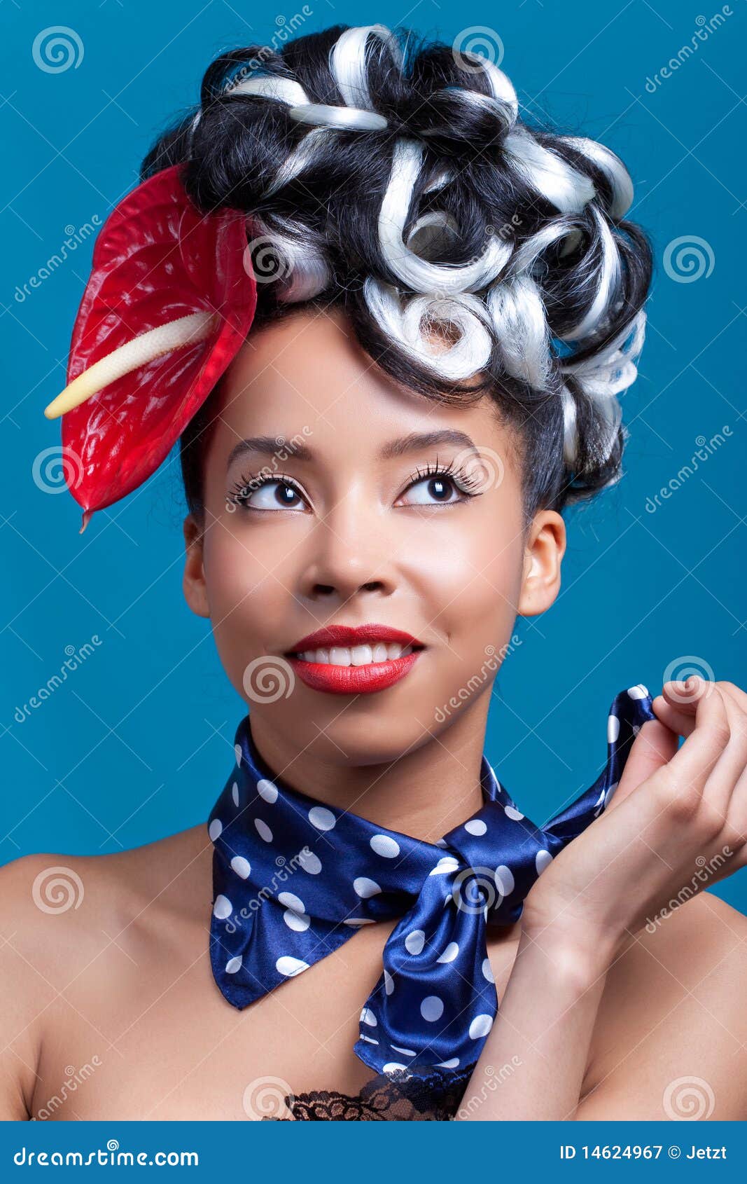 FLOWER PINUP stock image. Image of elegant, face, pinup - 14624967