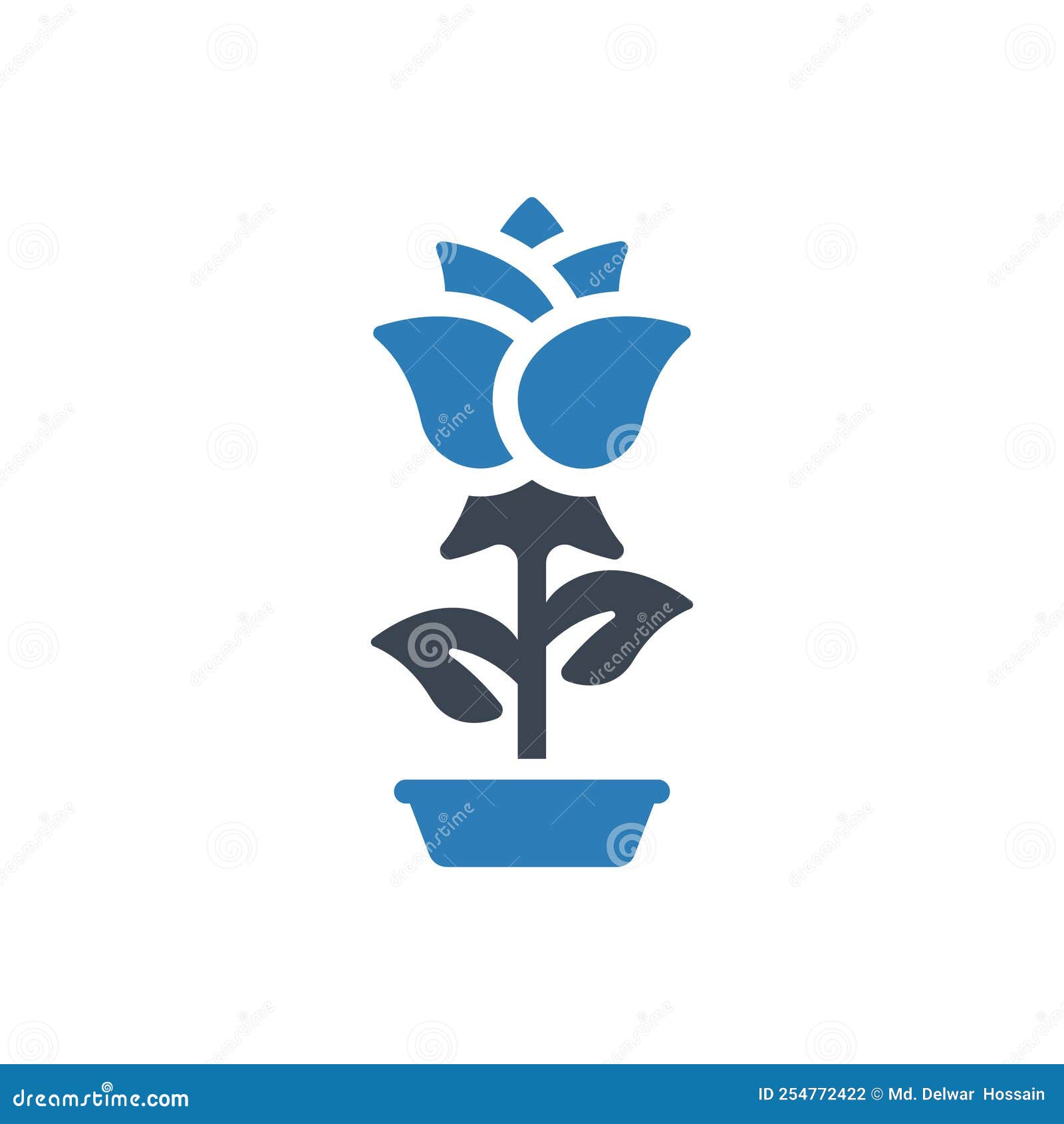 Flower plant icon stock vector. Illustration of vector - 254772422