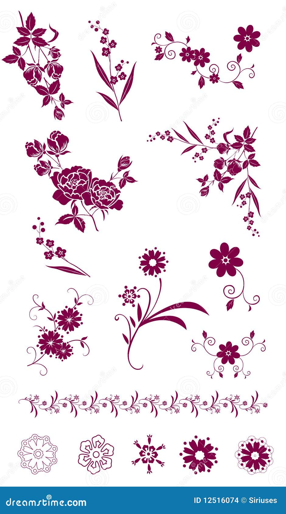 Flower and plant pattern stock illustration. Illustration of decor ...