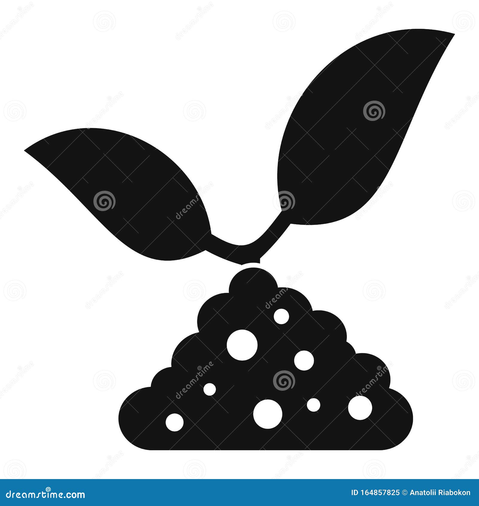 Flower Plant Soil Icon, Simple Style Stock Vector - Illustration of ...