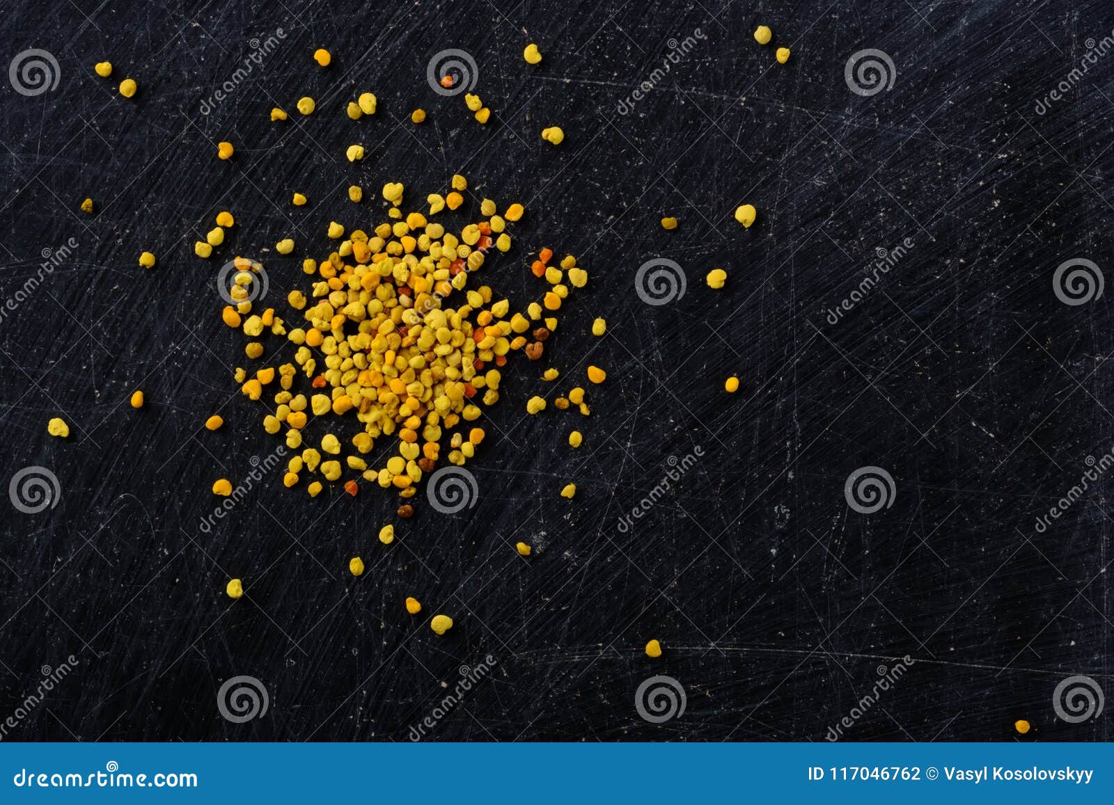 Flower Pollen on a Dark Background. Apitherapy. Stock Photo - Image of ...