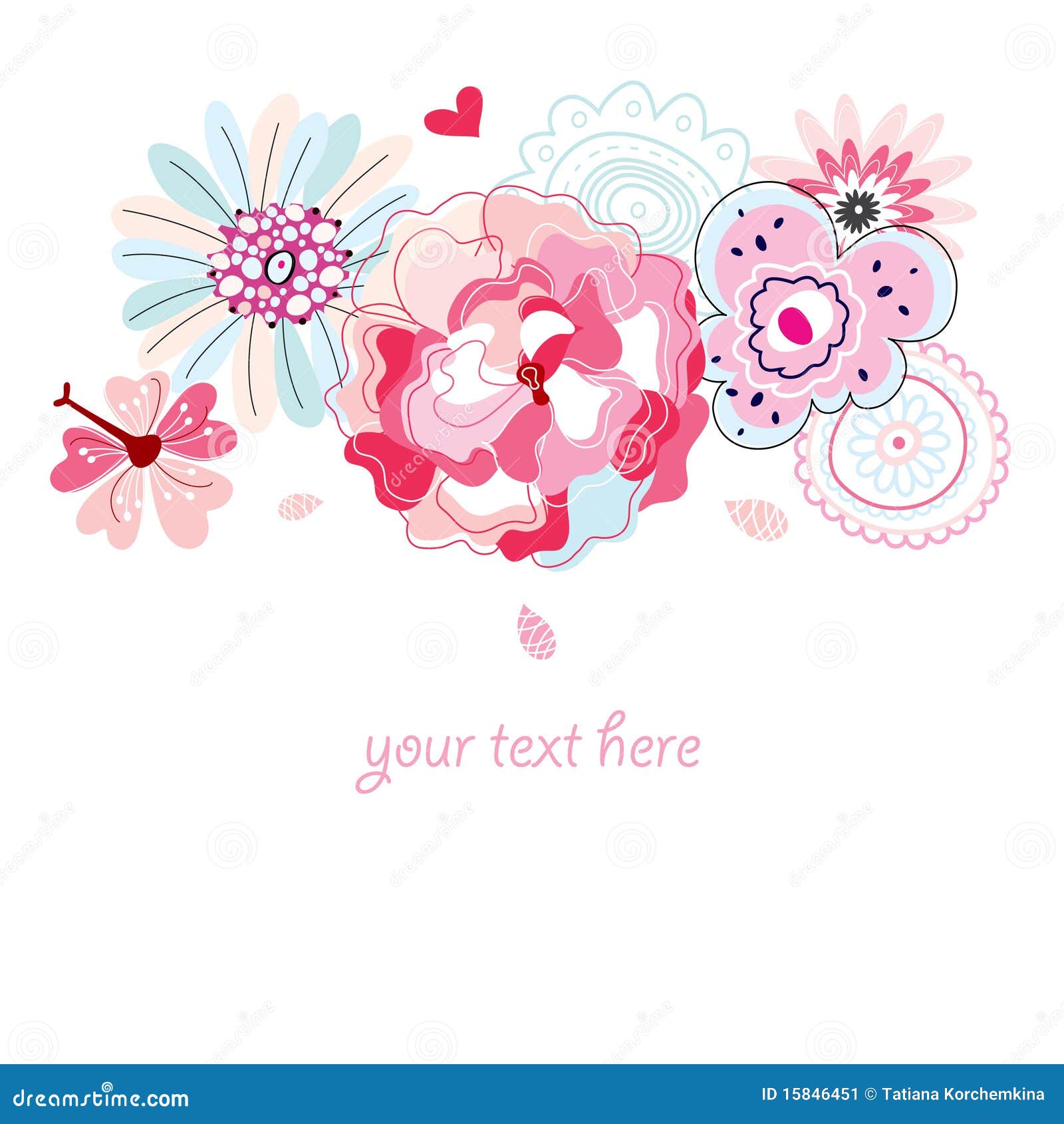 Flower Postcard stock vector. Illustration of bright - 15846451
