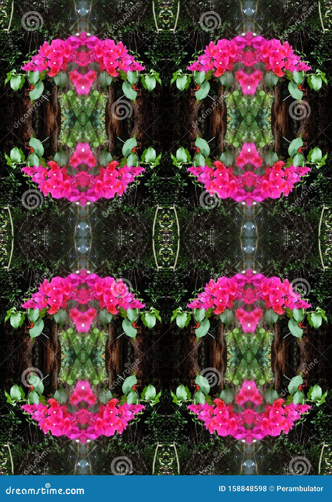 FLOWER POSY REPEAT PATTERN stock photo. Image of intricate - 158848598