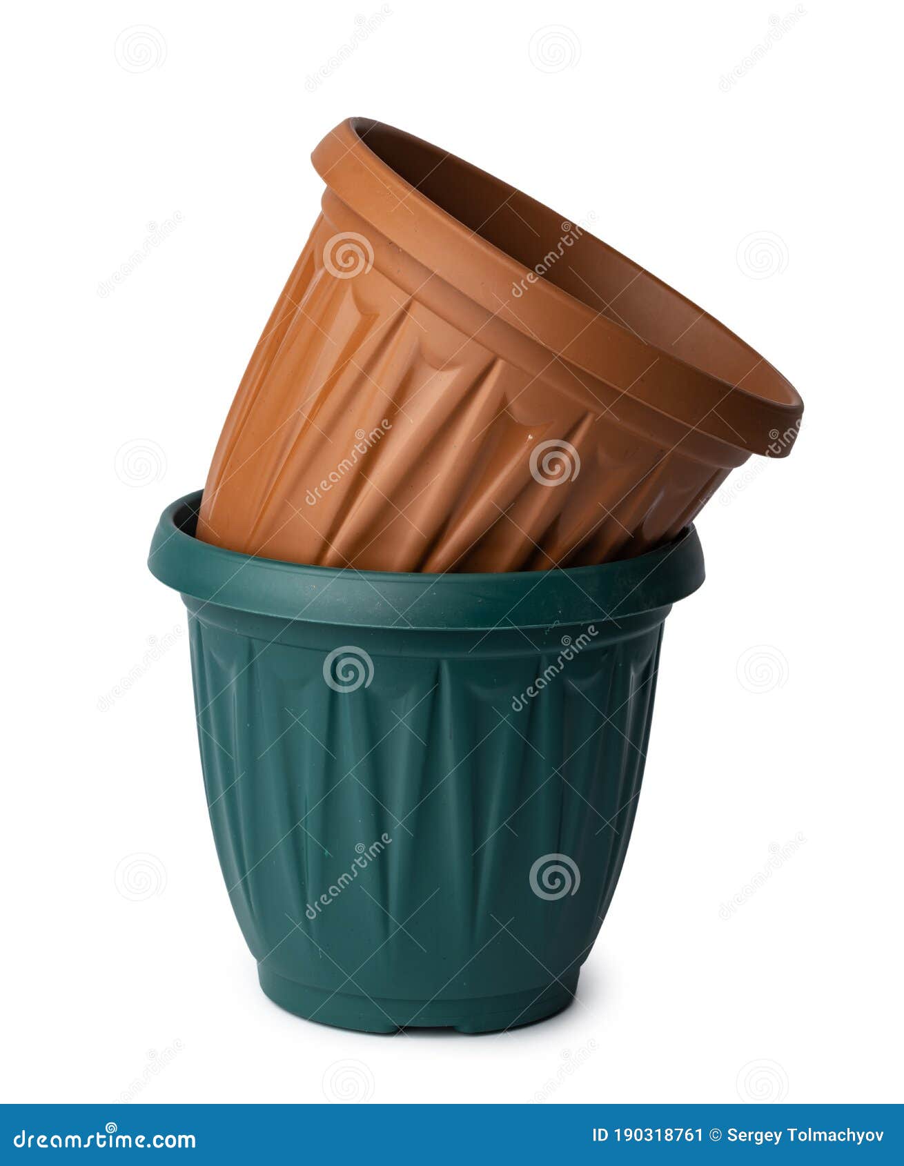 Flower Pot for House Plant Isolated on White Stock Image - Image of ...