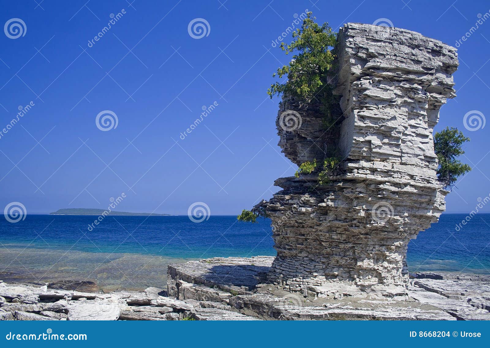 Flower Pot Island, Ontario stock photo. Image of flower - 8668204