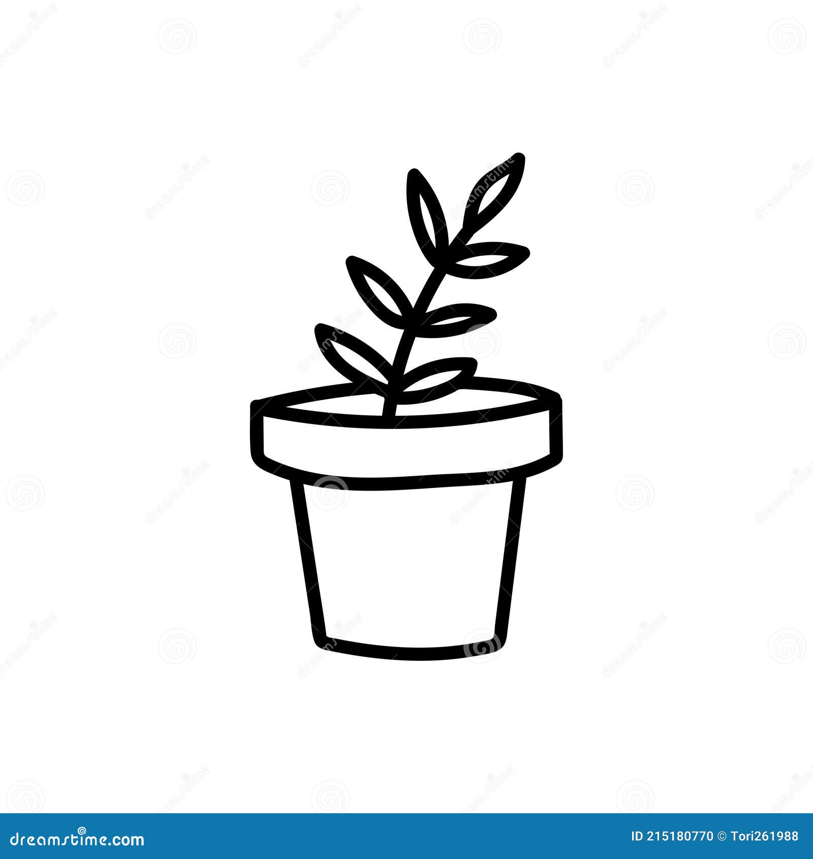 Flower Pot Line Drawing Stock Illustrations – 5,621 Flower Pot Line ...