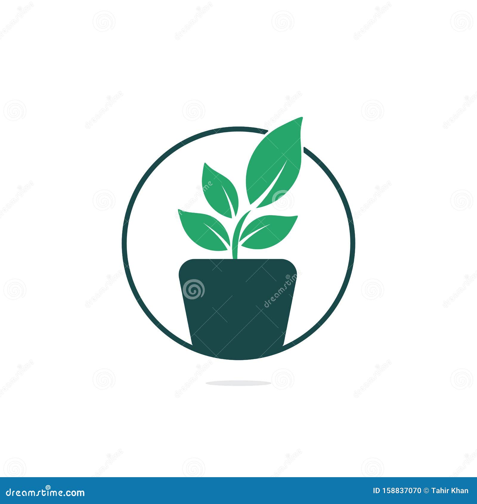 Growth vector logo. stock vector. Illustration of herbal - 158837070