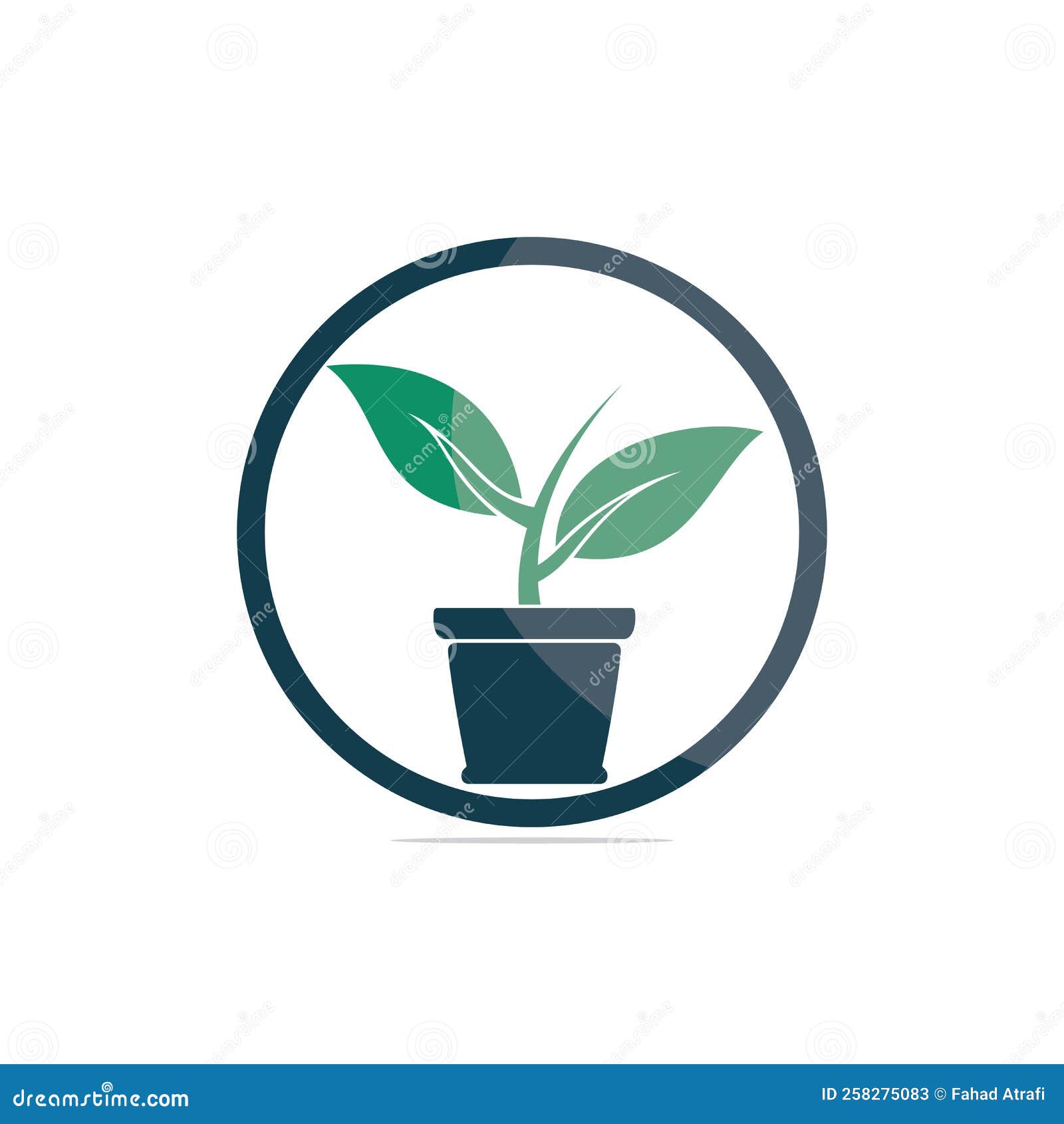 Flower Pot And Plant Logo Stock Vector Illustration Of T 258275083