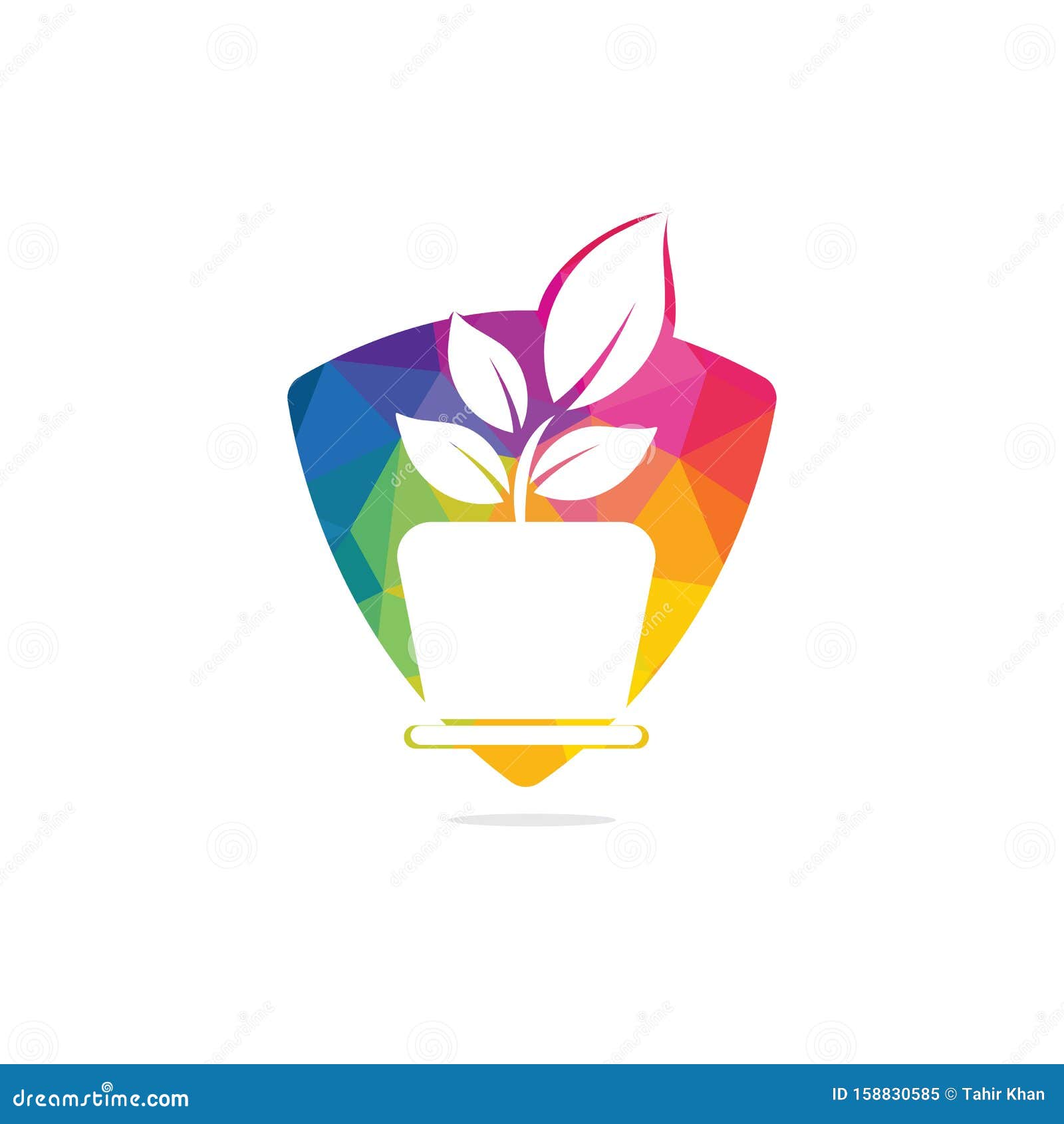 Growth vector logo. stock vector. Illustration of flower - 158830585