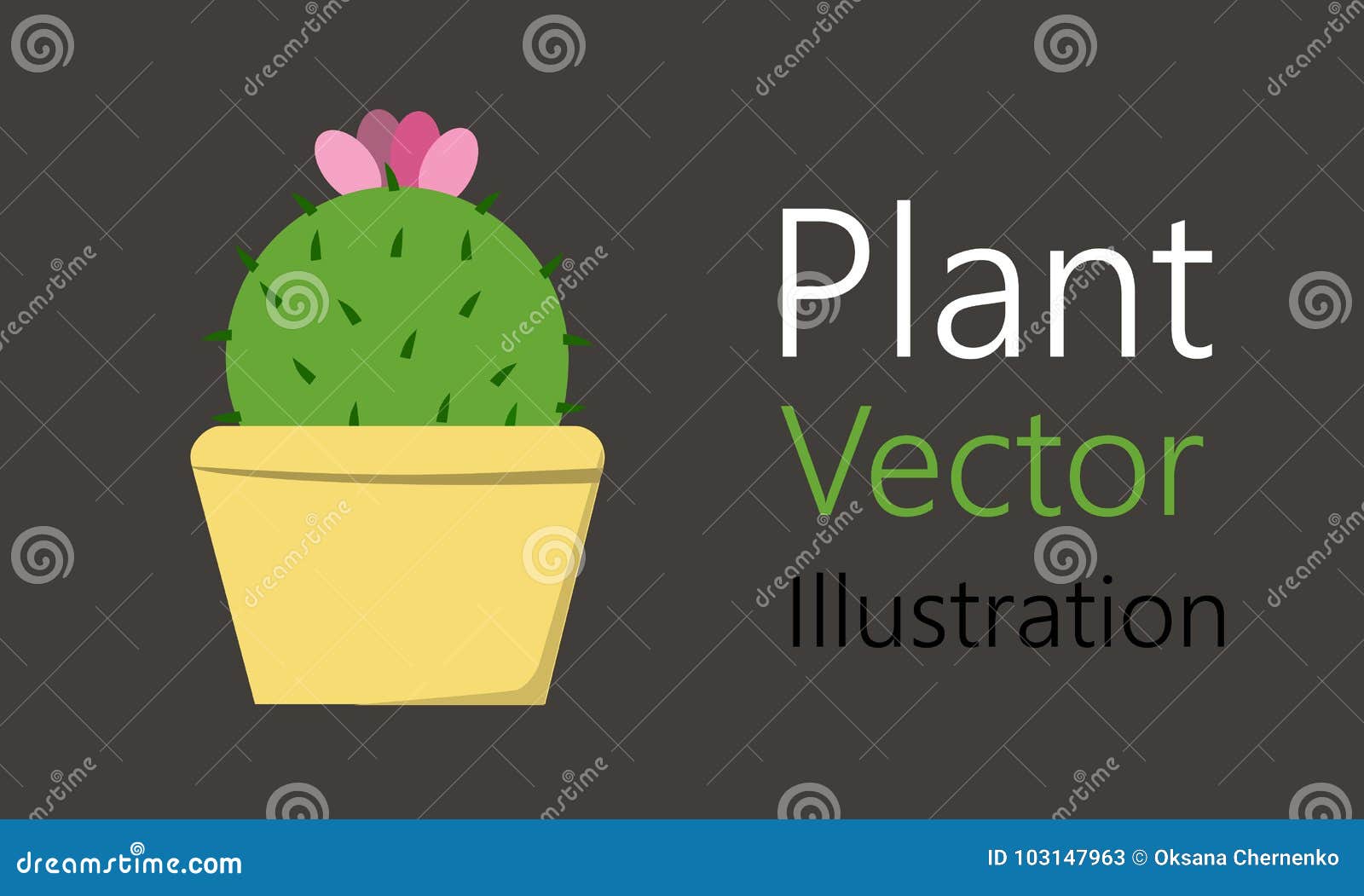 Flower Pot With Plant Stock Vector Illustration Of Indoor 103147963