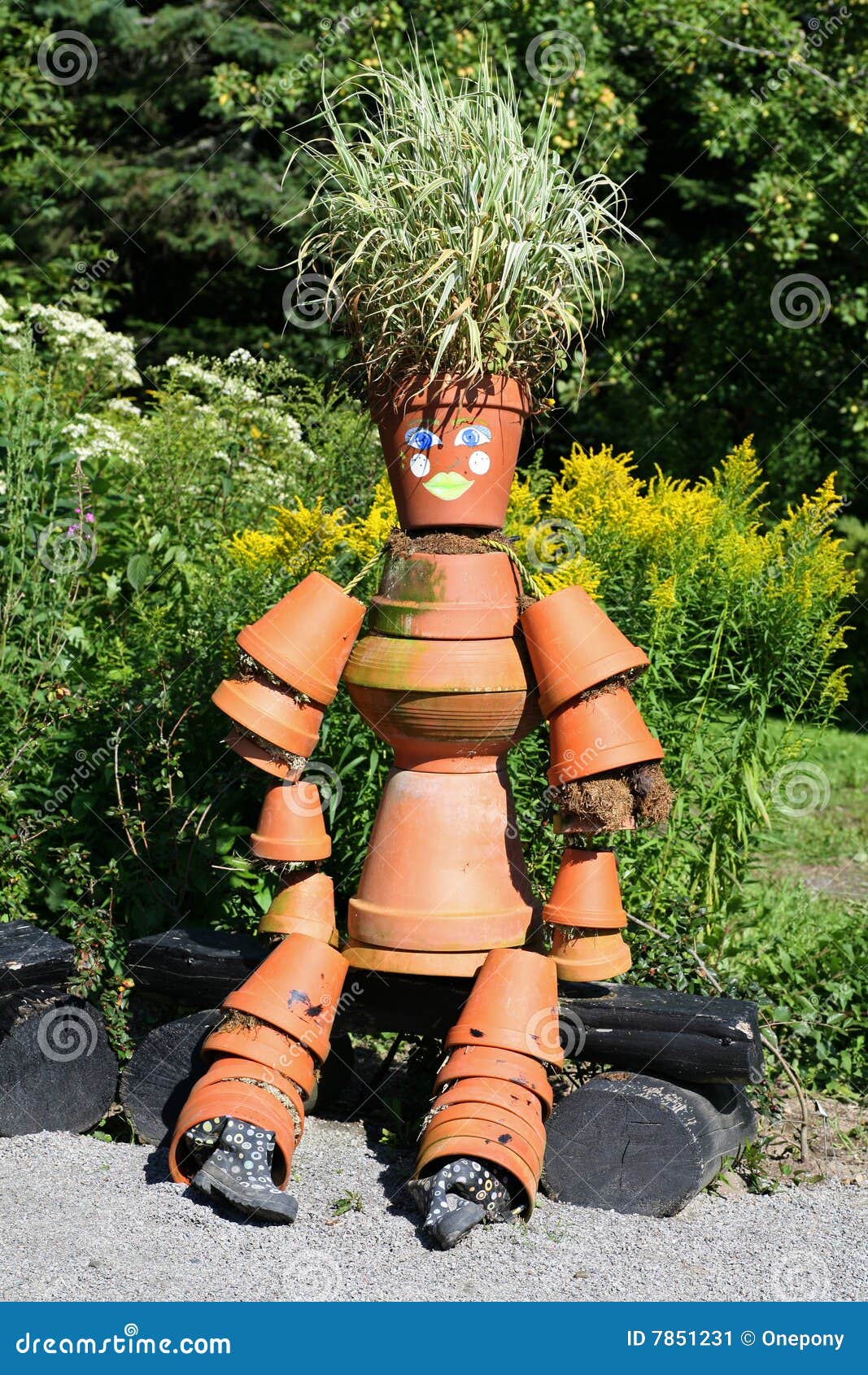 Flower Pot Woman stock image. Image of landscape, natural - 7851231
