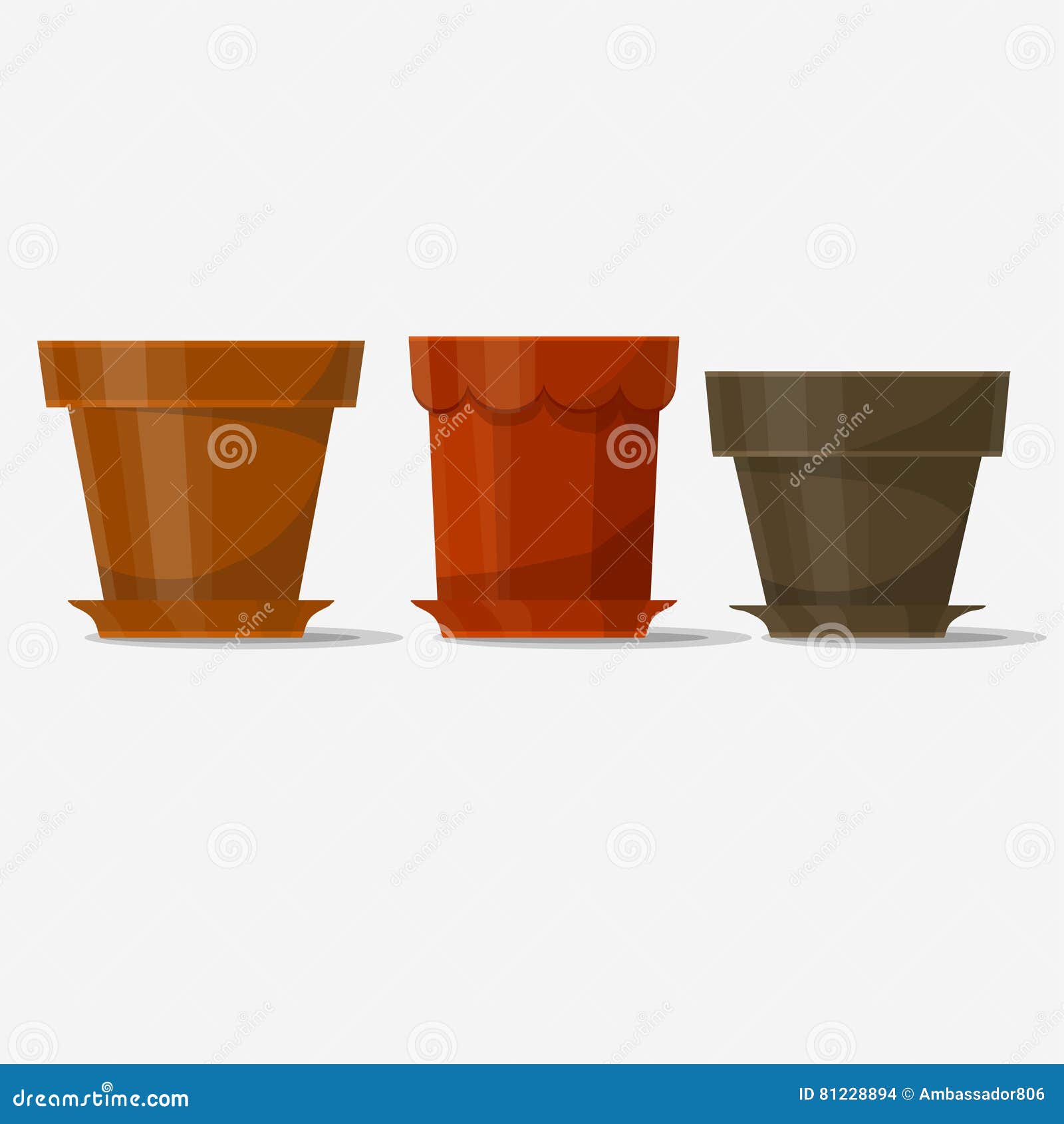 Flower pots. Vector stock vector. Illustration of hobby - 81228894