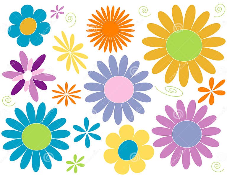 Flower Power stock vector. Illustration of swirl, textile - 163748