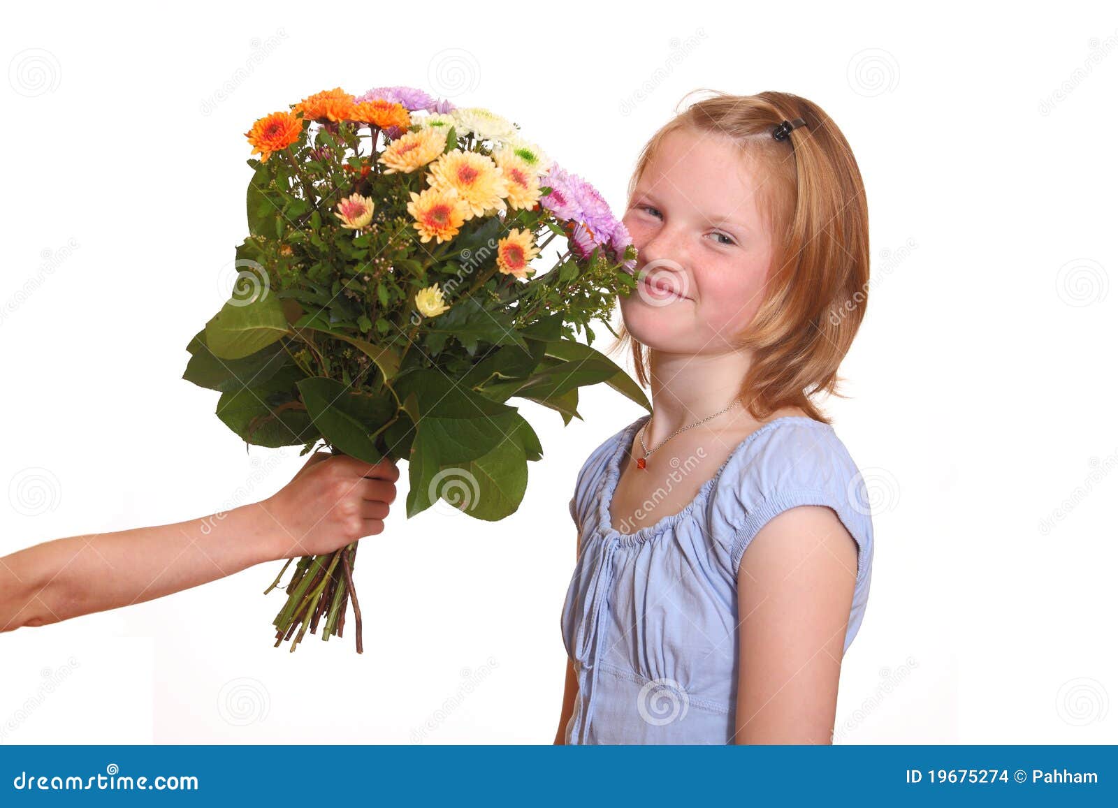 Flower present stock photo. Image of copy, girl, flower - 19675274