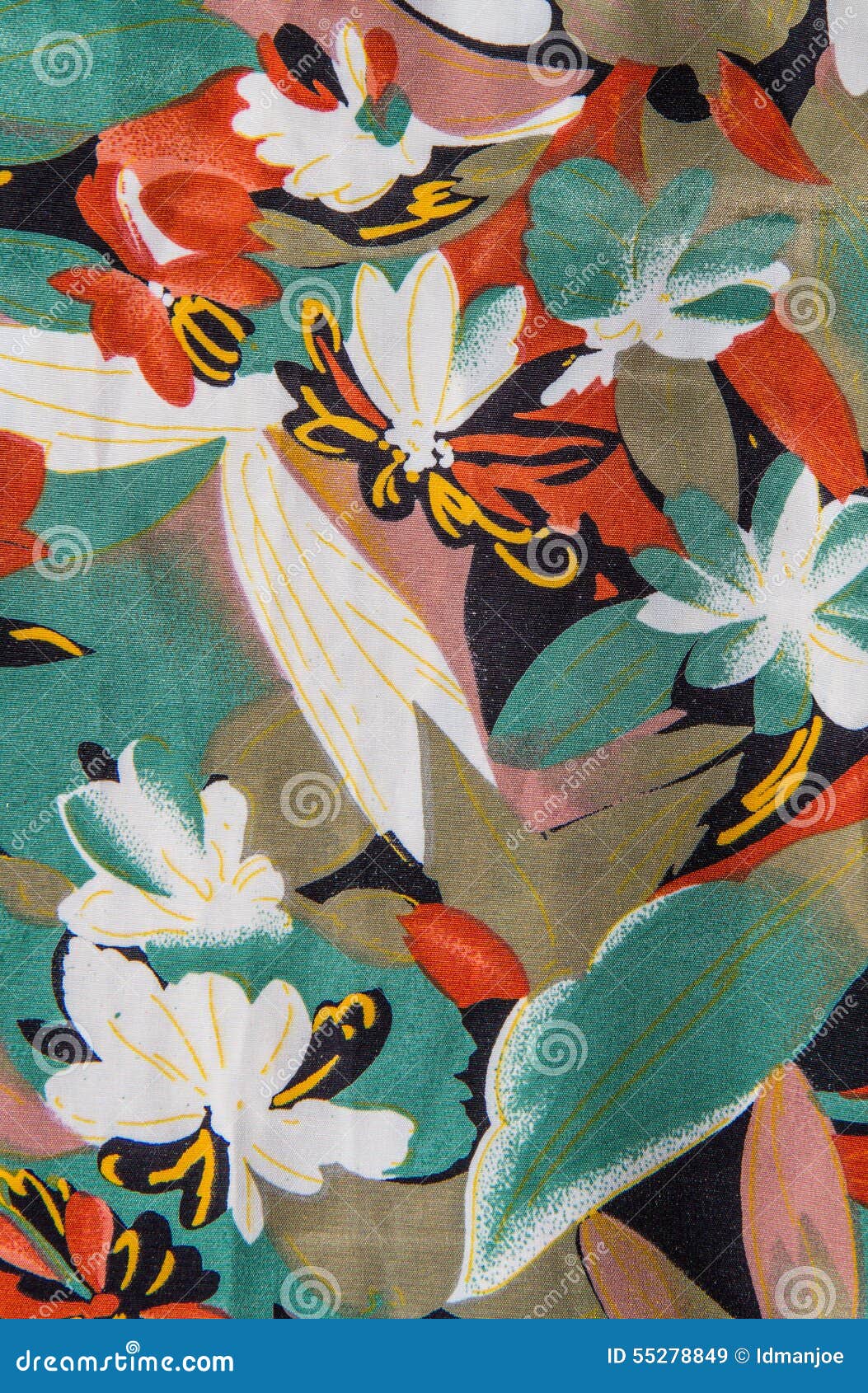 Flower print fabric stock illustration. Illustration of photograph ...