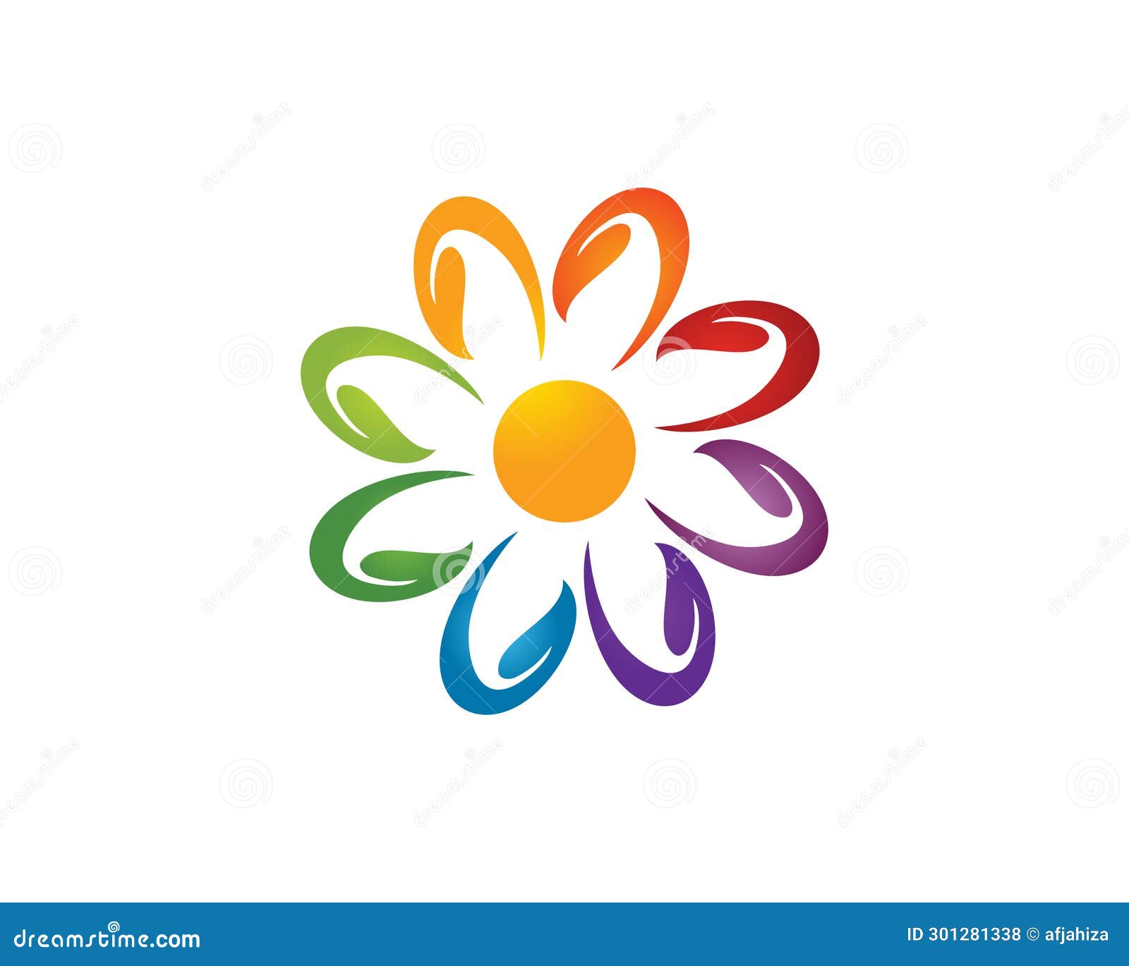 Flower Rainbow Leaf Logo Icon Stock Vector - Illustration of rainbow ...