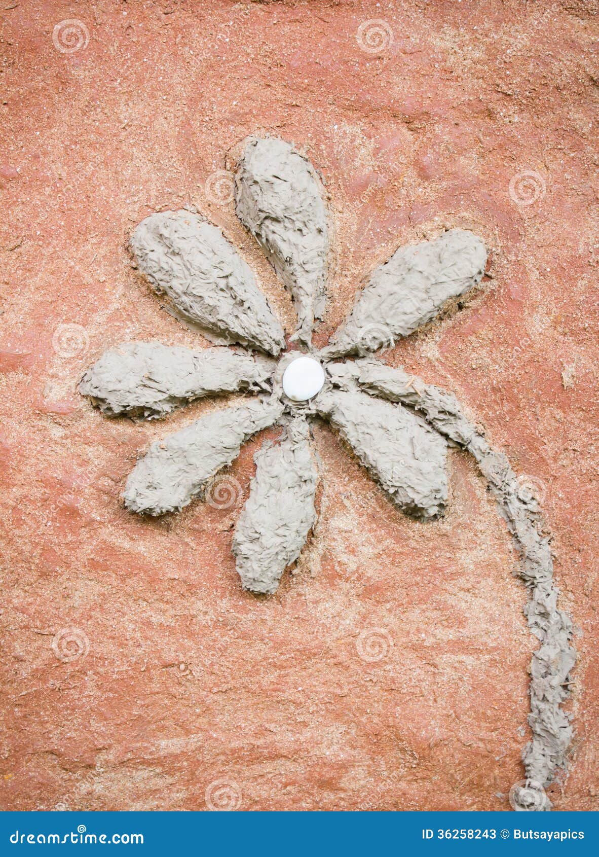 Flower relief on wall stock image. Image of relief, wall - 36258243
