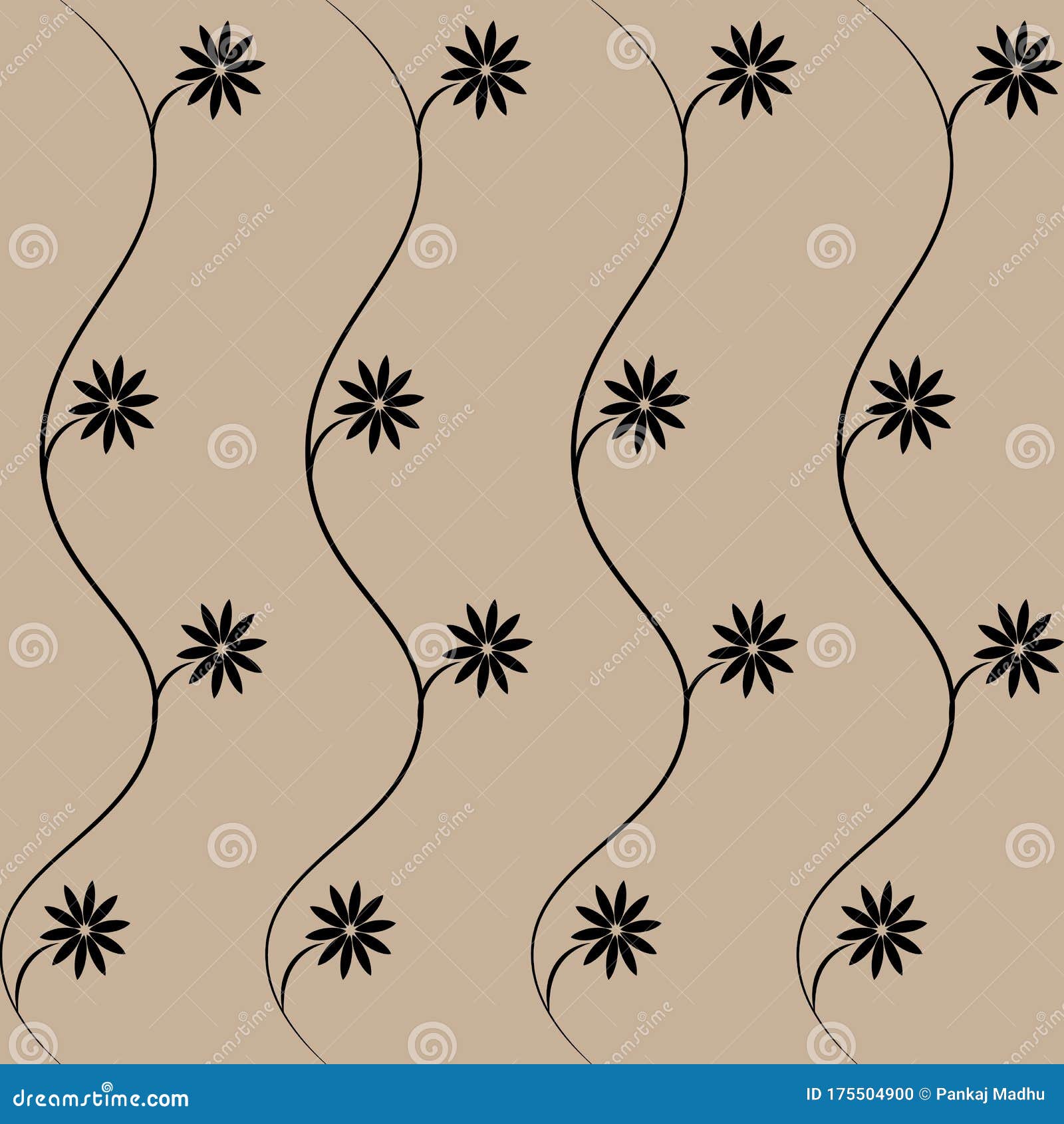 Flower Repeating Pattern. Geometric Simple Print. Vector Repeating ...