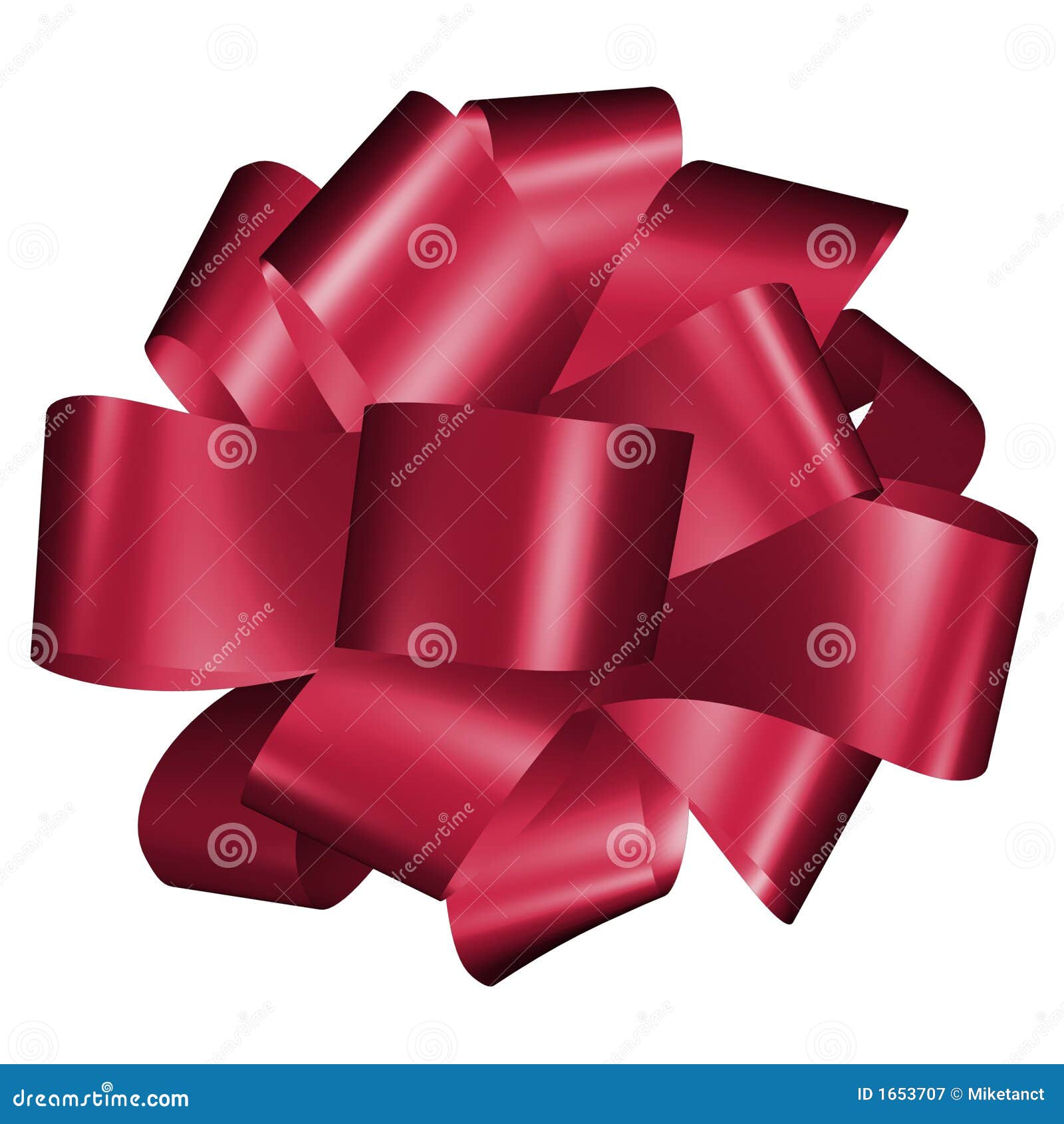 Flower Ribbon stock illustration. Illustration of curls - 1653707