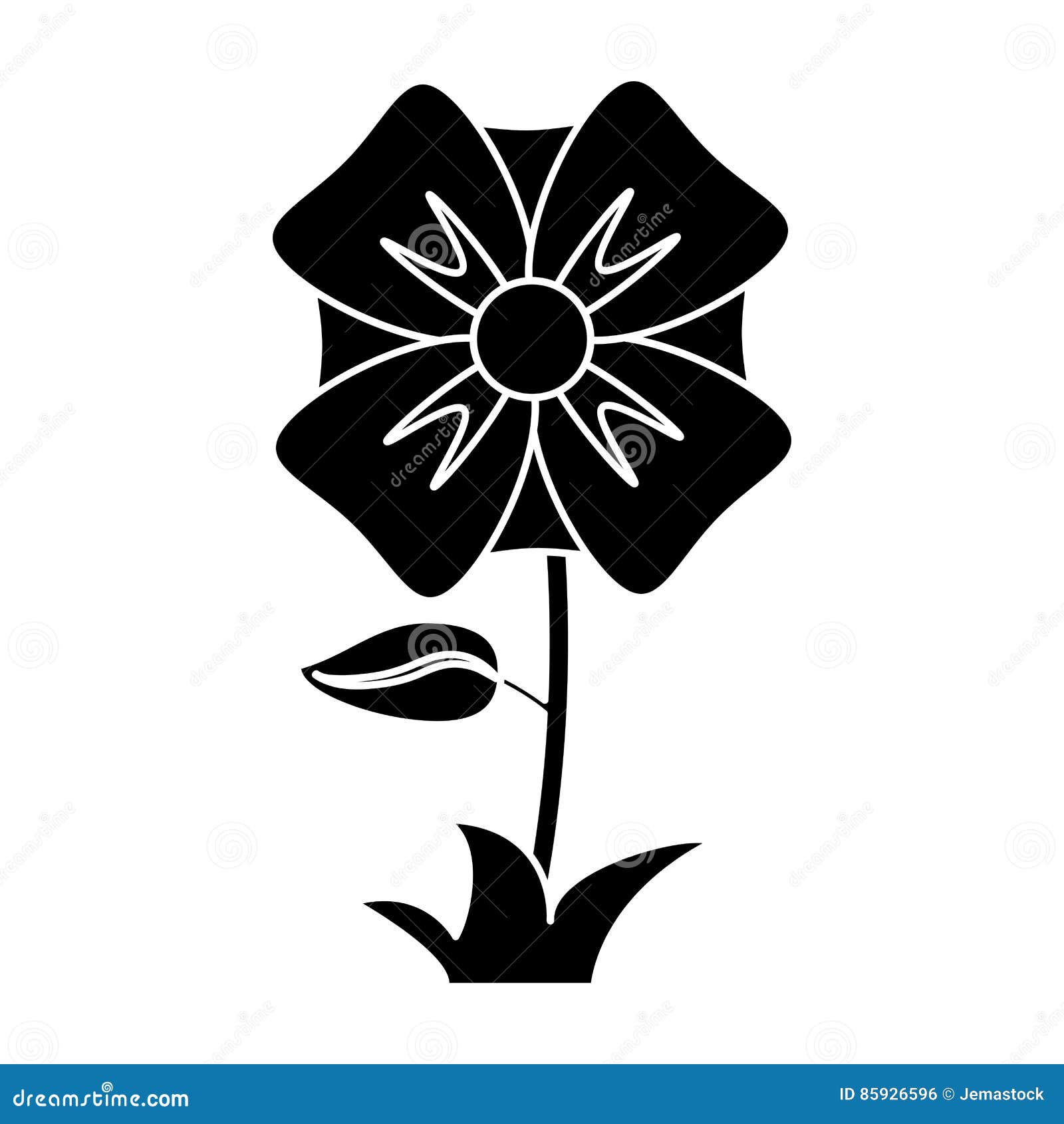 Flower Romantic Natural Icon Pictogram Stock Vector - Illustration of ...