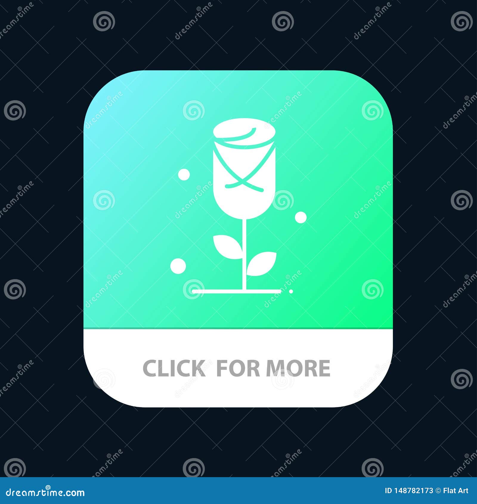 Flower, Rose, Love Mobile App Icon Design Stock Vector - Illustration ...
