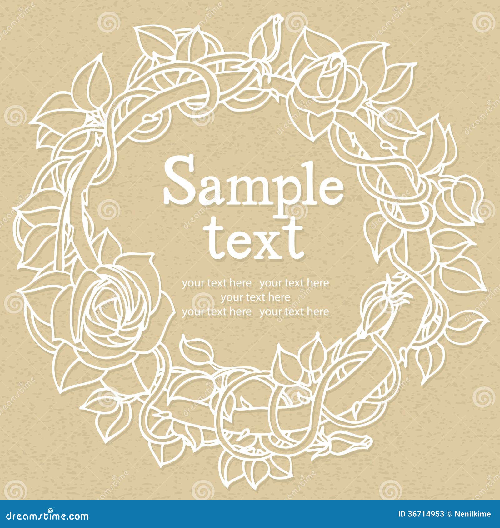 Flower round design card stock vector. Illustration of abstract - 36714953