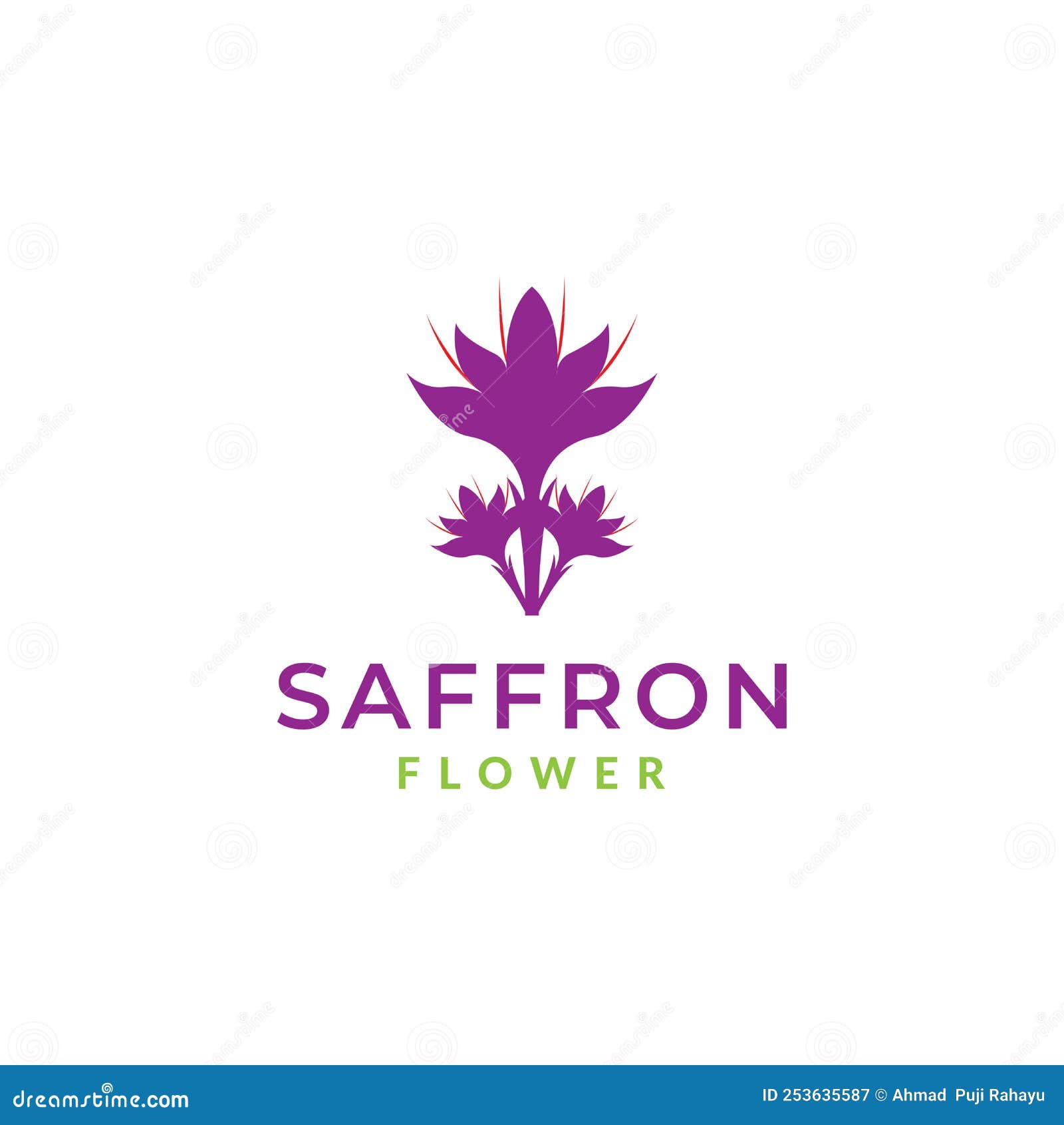 Flower Saffron Modern Abstract Logo Stock Vector - Illustration of ...