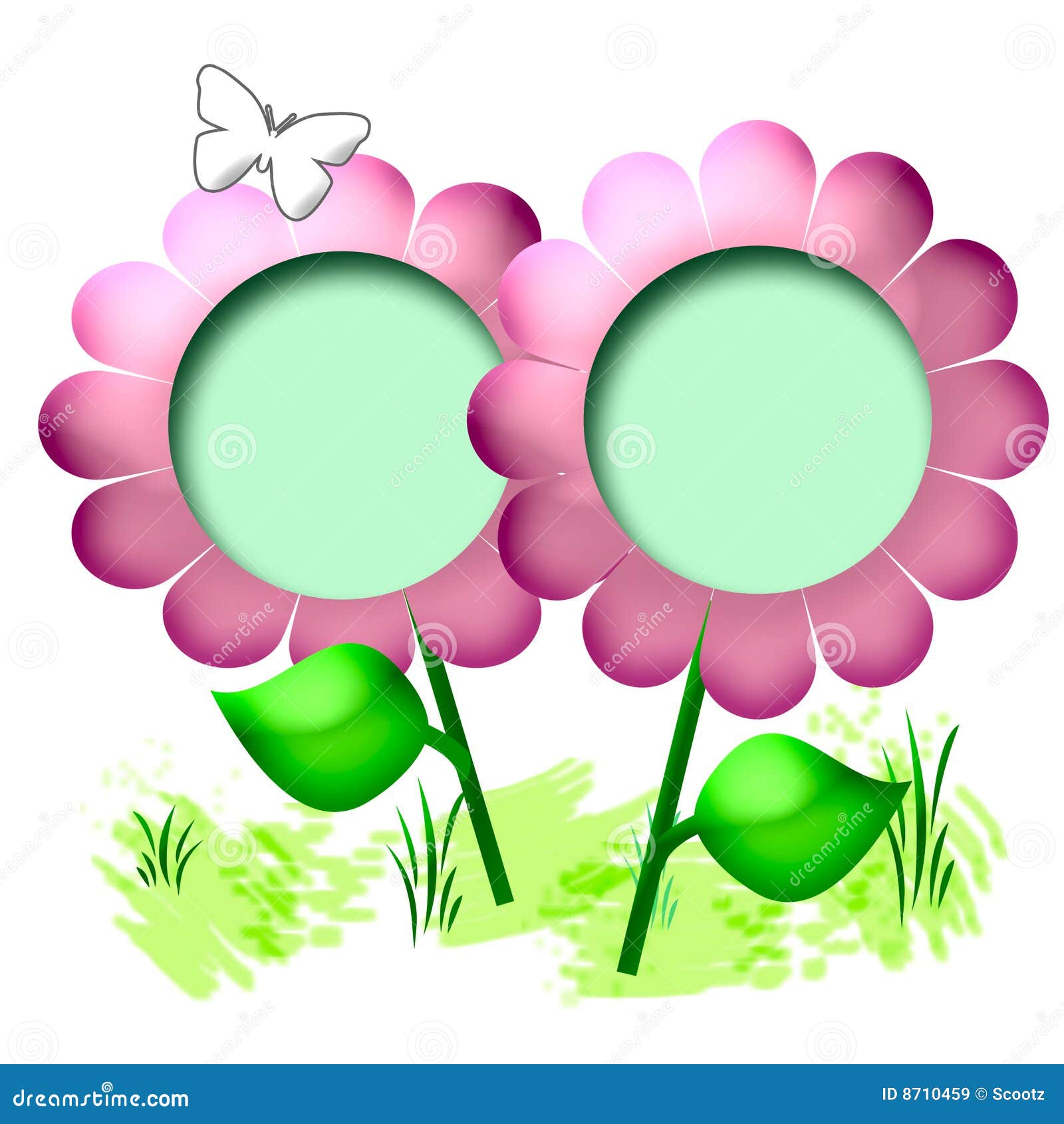 Flower scrapbook page stock illustration. Illustration of pink - 8710459