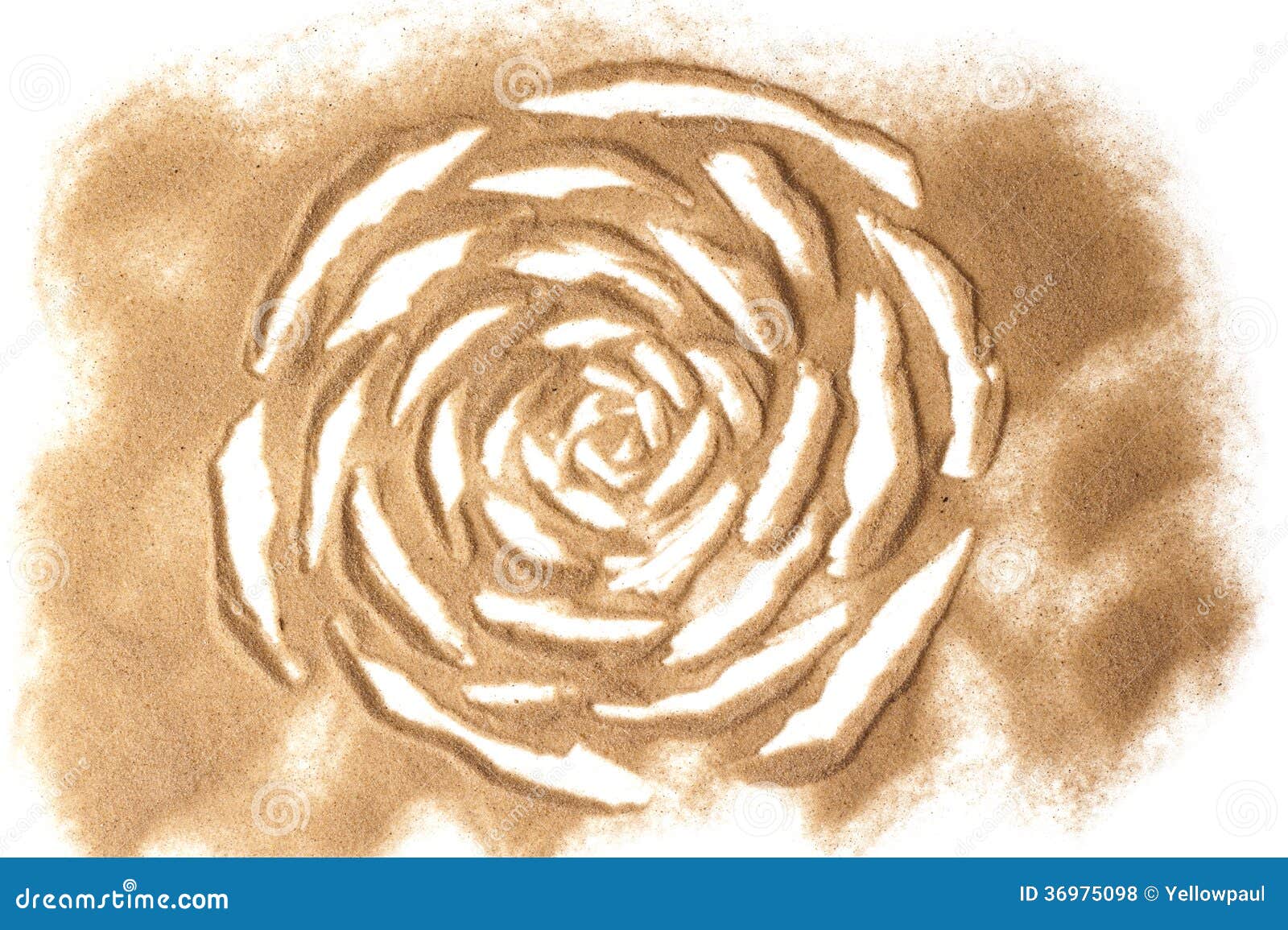 Flower Sculptured with Sand Stock Photo - Image of draw, fine: 36975098