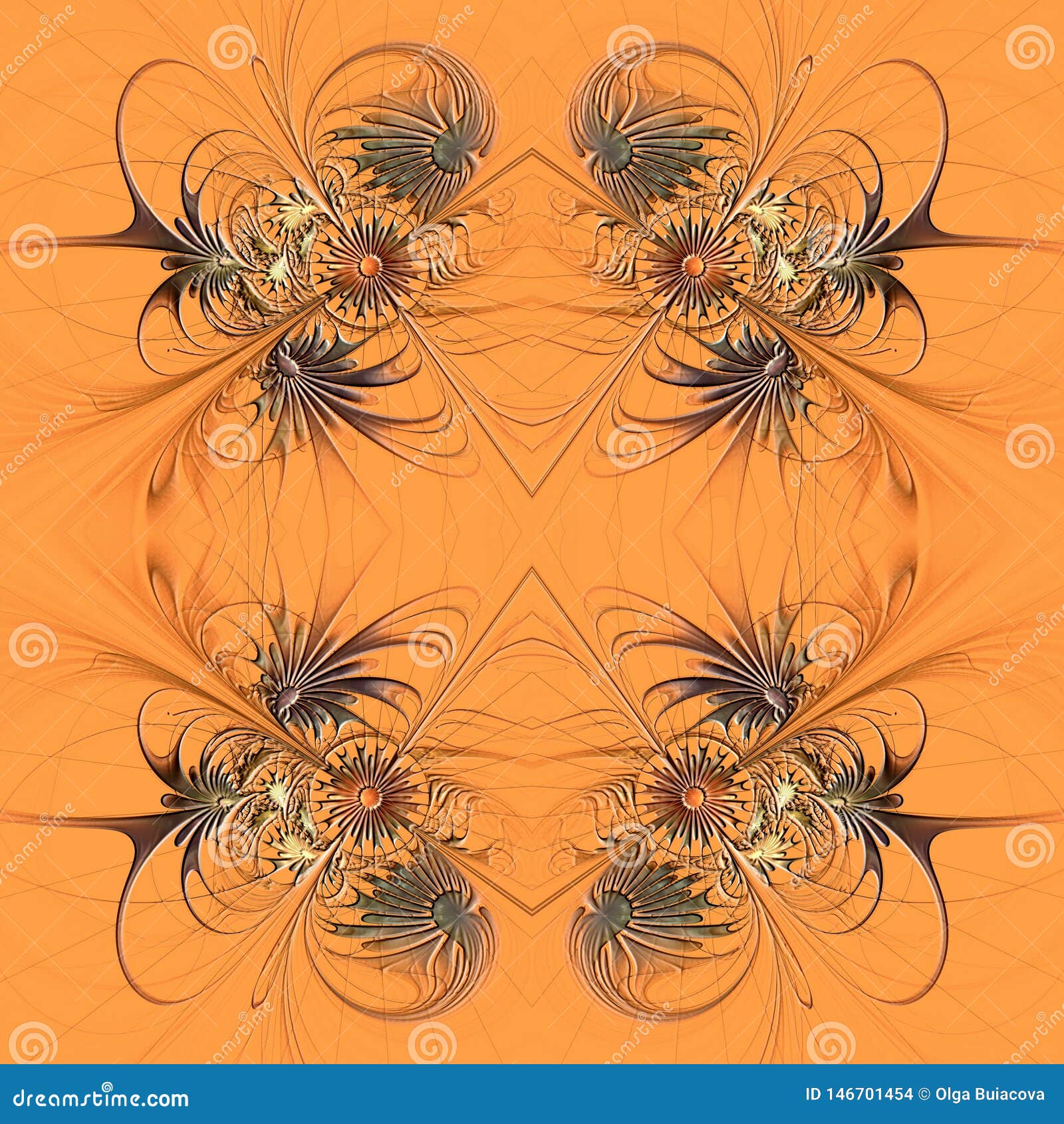 Flower Seamless Background With Embossed Effect. Artwork For Creative ...