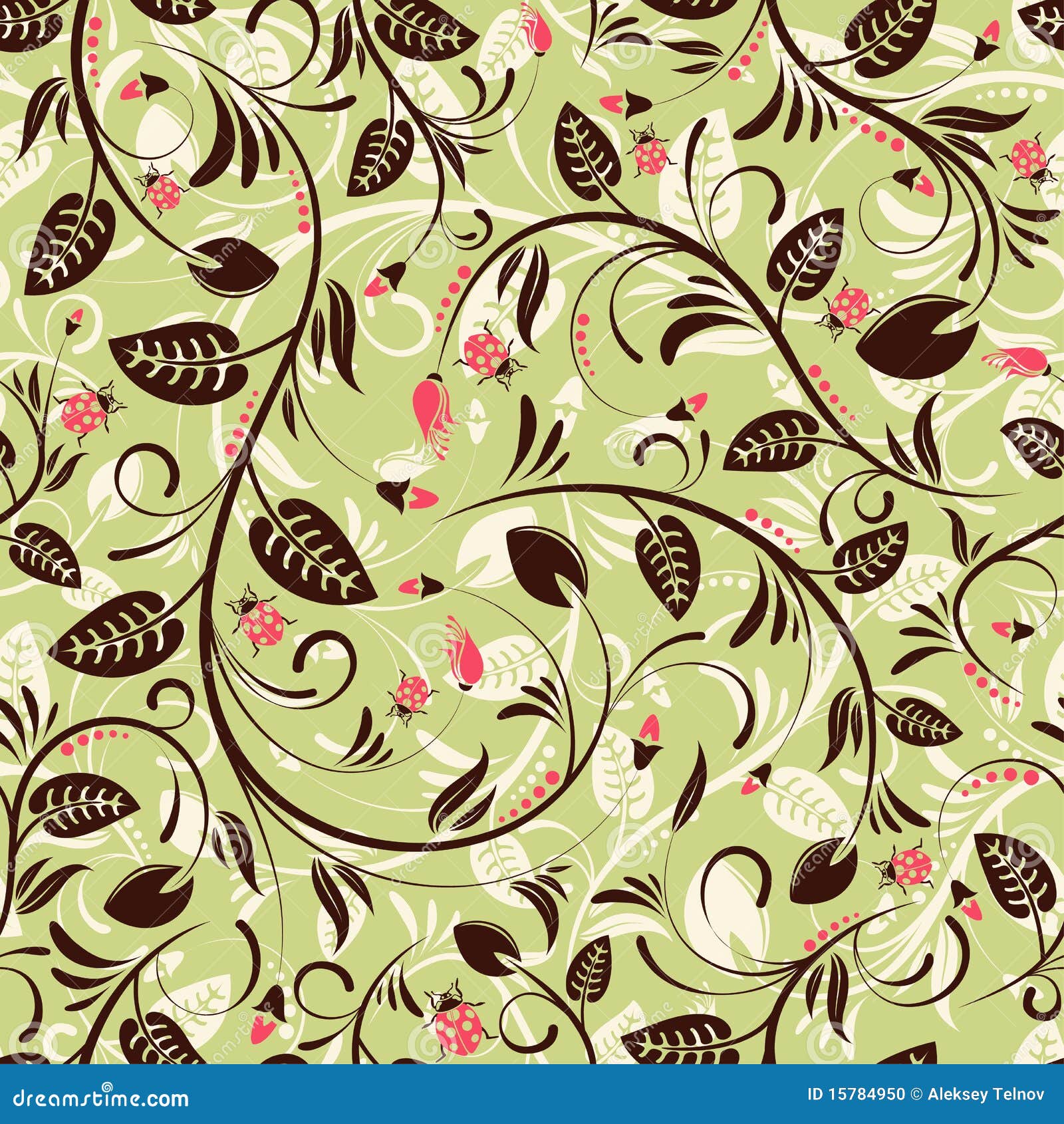 Flower seamless pattern stock vector. Illustration of beautiful - 15784950