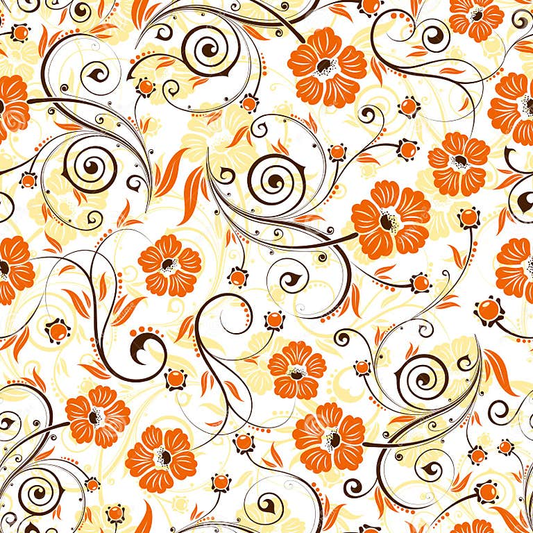 Flower seamless pattern stock vector. Illustration of filigree - 6012677