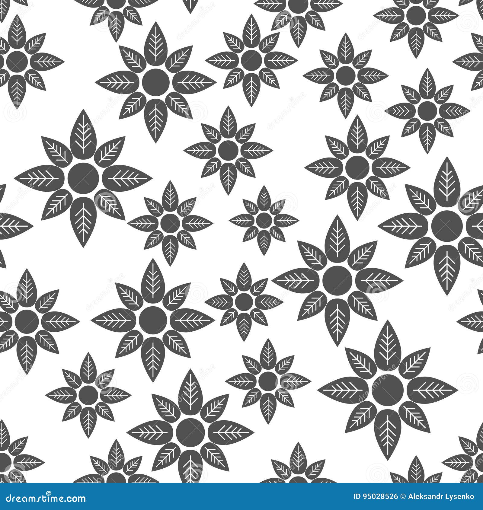 Flower Seamless Pattern Background Icon. Stock Vector - Illustration of ...