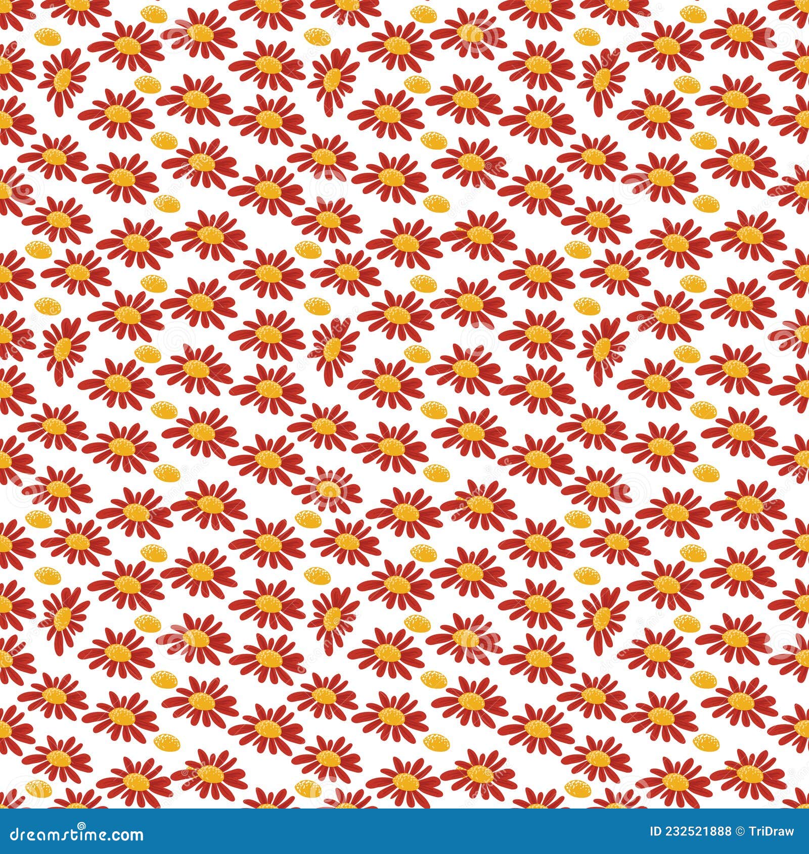 Flower Seamless Pattern Design Stock Illustration - Illustration of ...