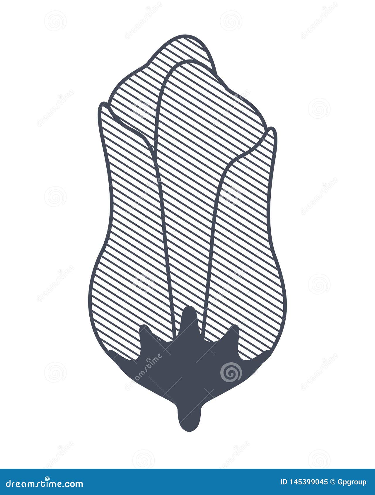 Flower with Sepal Isolated Icon Stock Vector - Illustration of spring ...