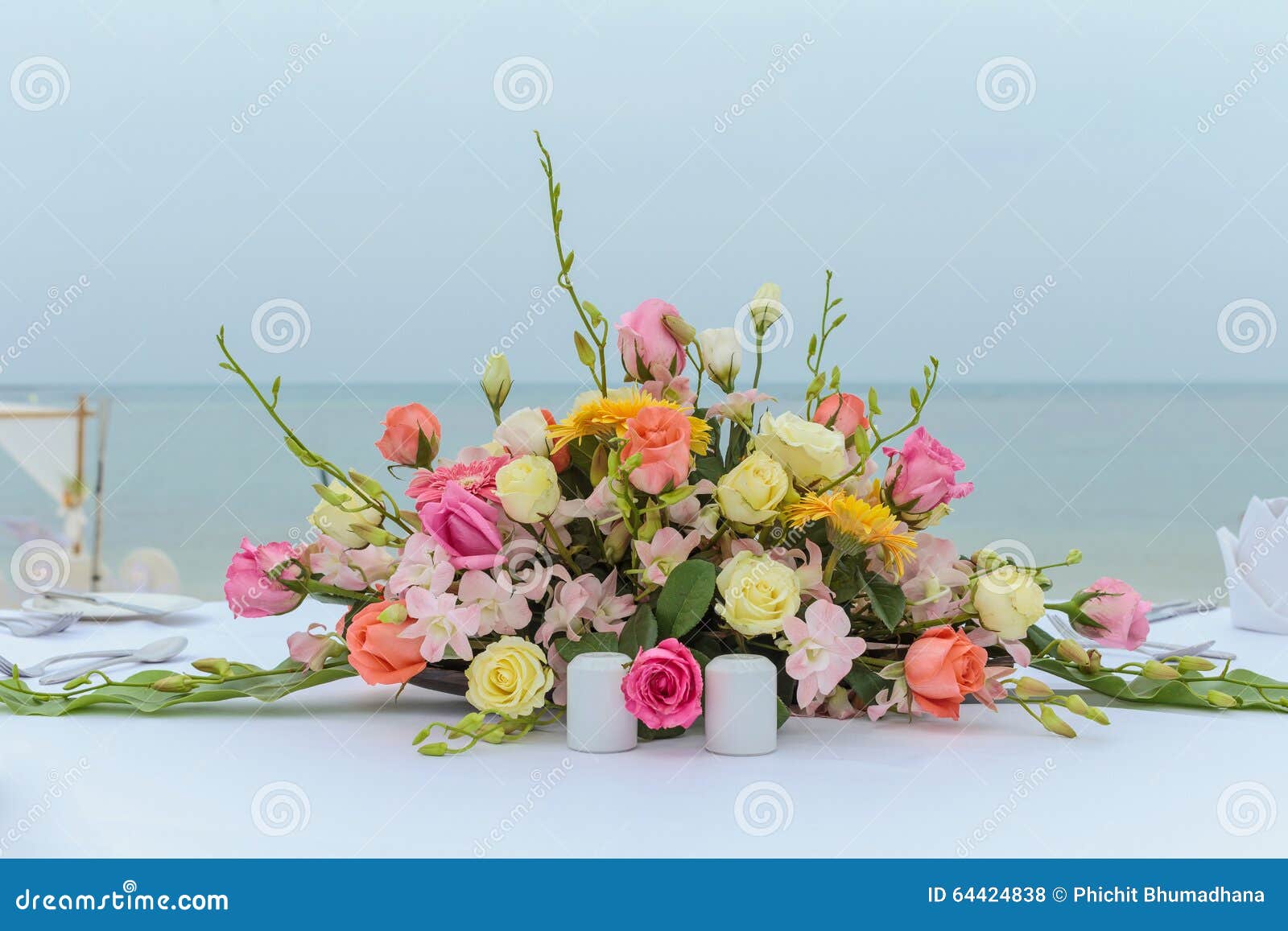 Flower setting stock photo. Image of nature, pillar, matrimony - 64424838